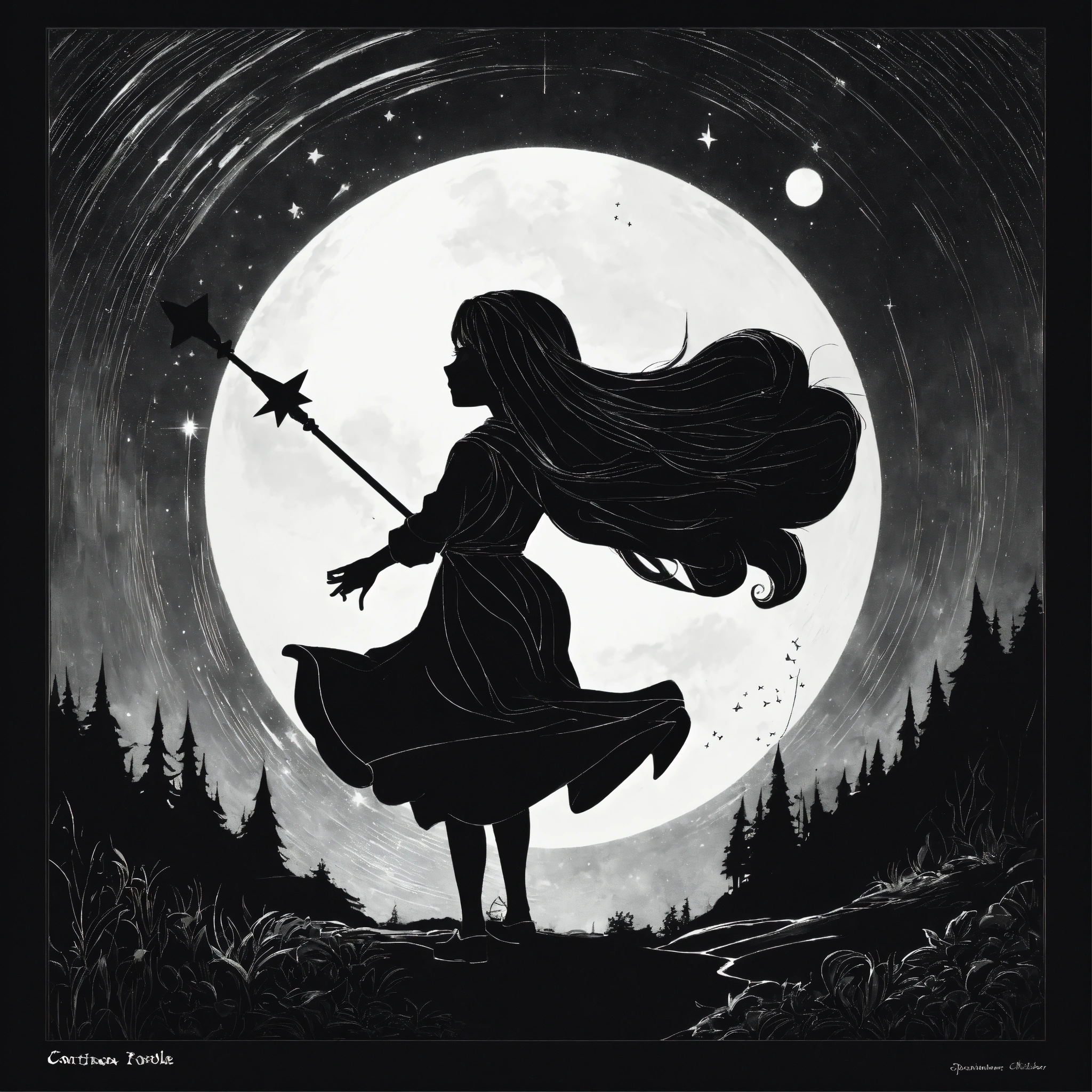 Lexica - Craft a cartoon-style poster with a chiaroscuro effect, where ...