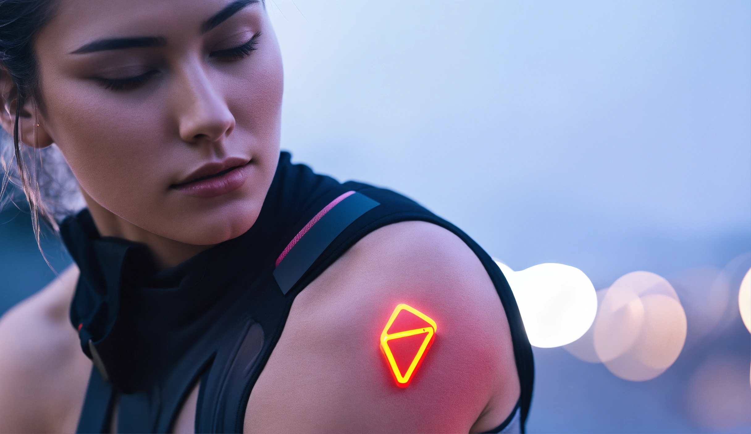 Lexica - A triangular shaped fitness wearable technology device placed ...