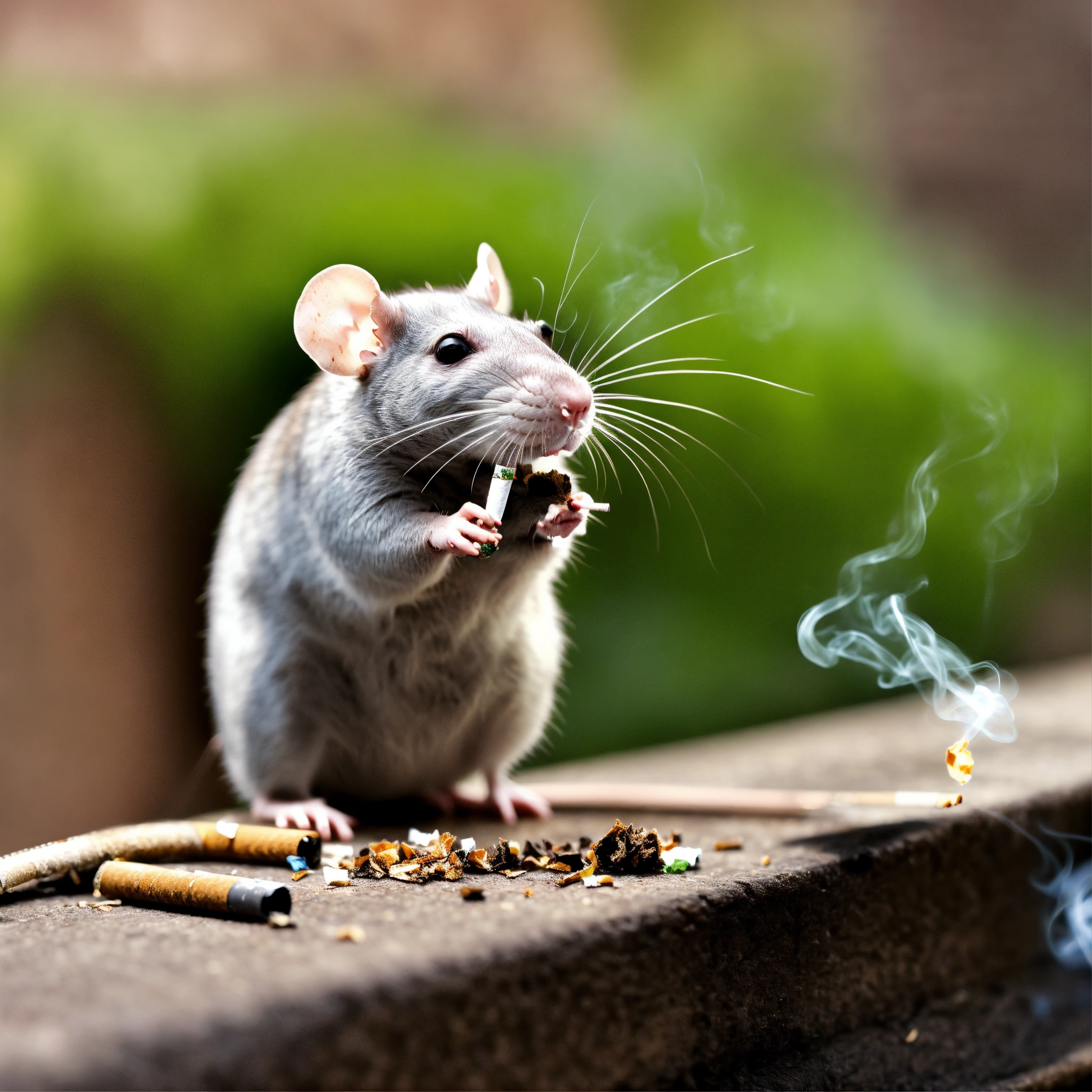 Lexica - Depressed rat smoking cigarettes