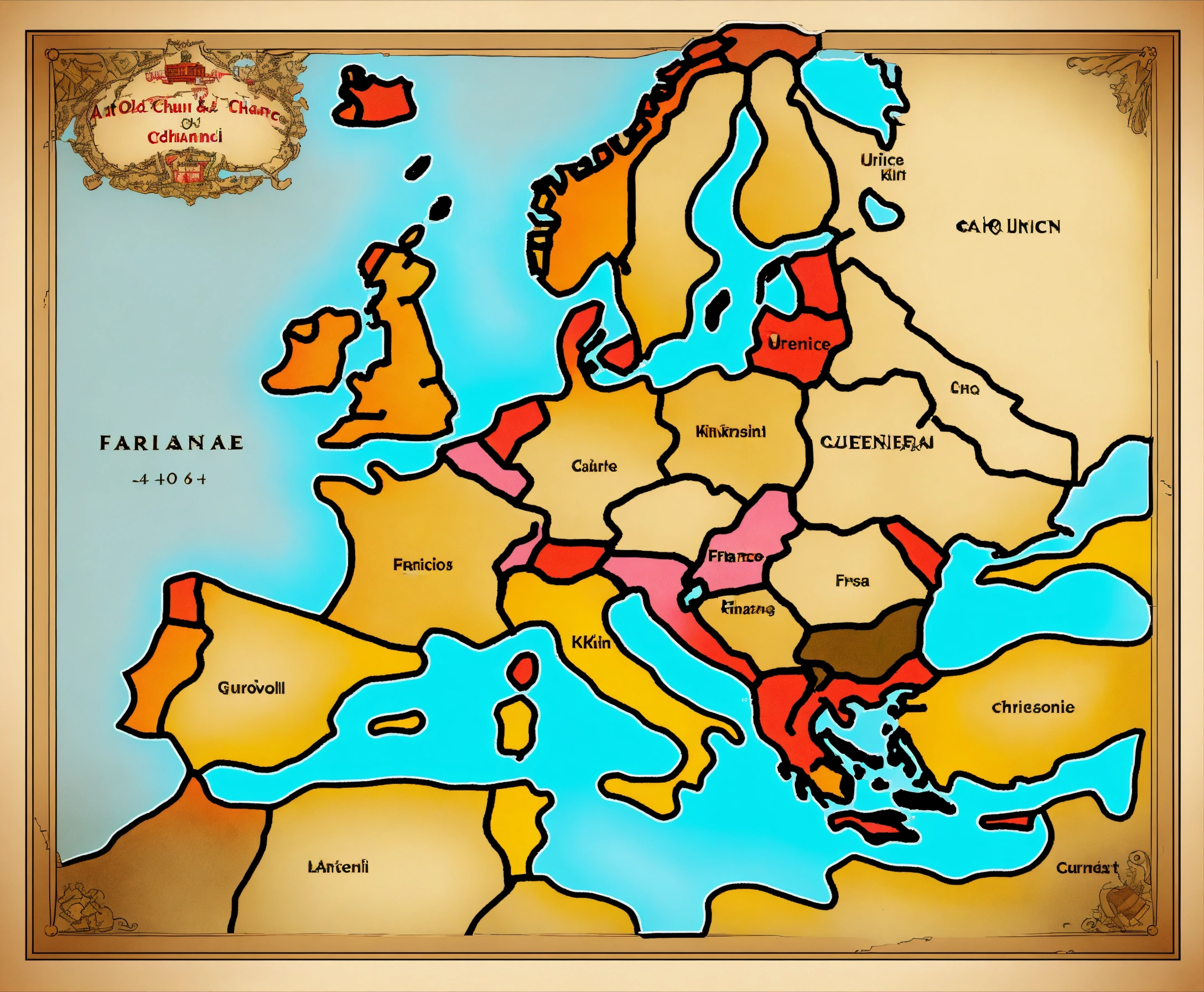 Lexica - Old map of the english channel with the France and united ...