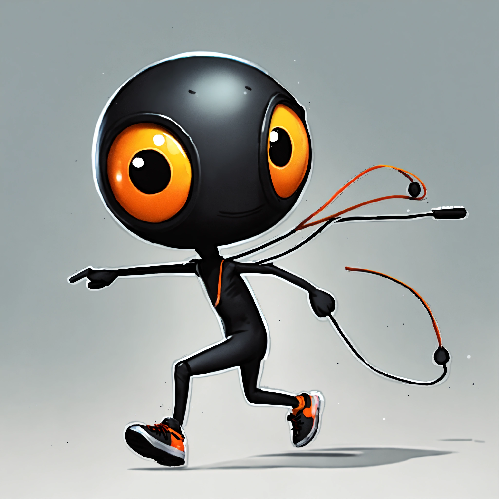Lexica - Stickman figure, for Endless Runner 2D game, big eyes, cute ...