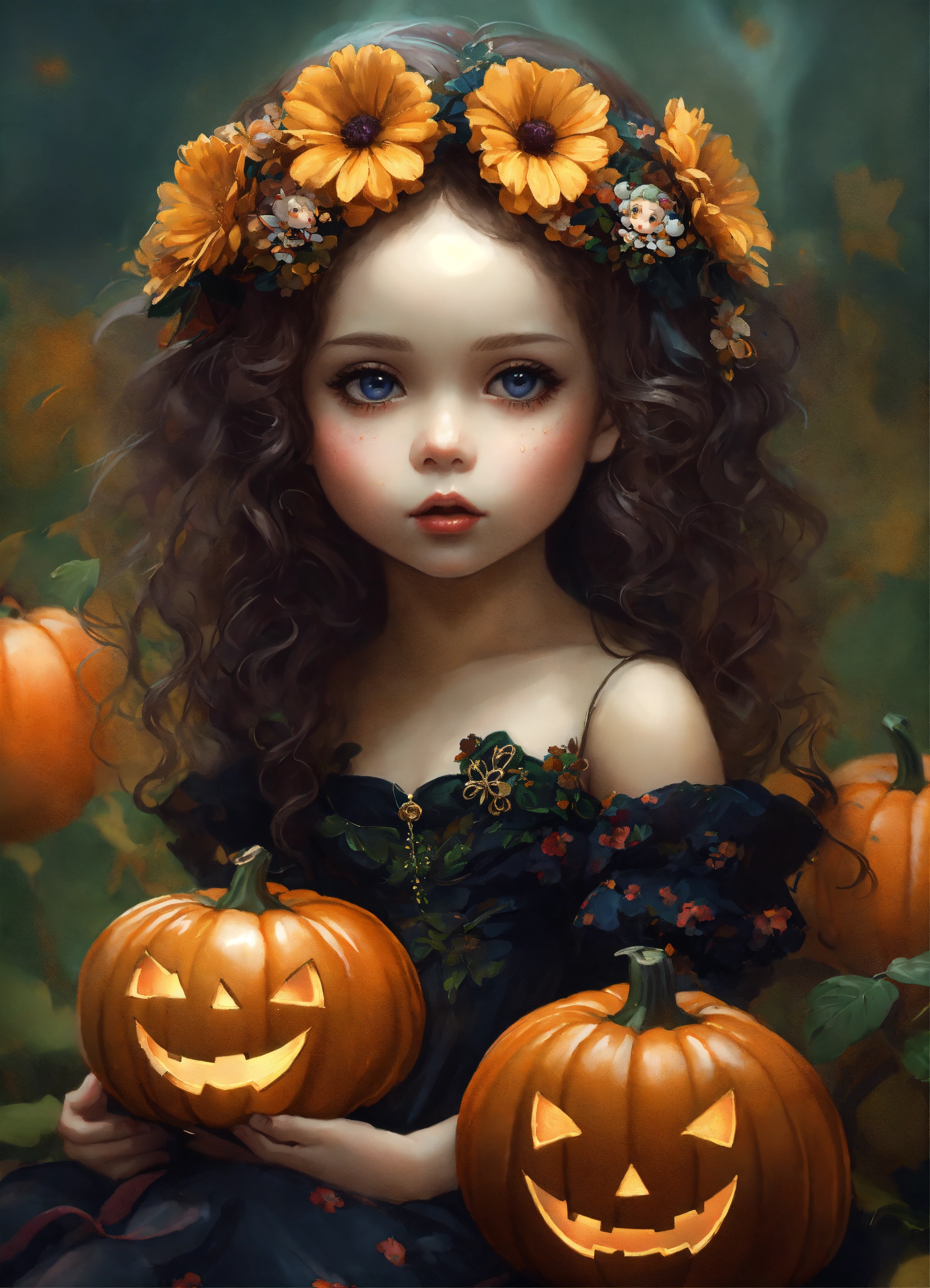 Lexica - Portrait of a fairy very cute gothic chibi girl kewpie ...