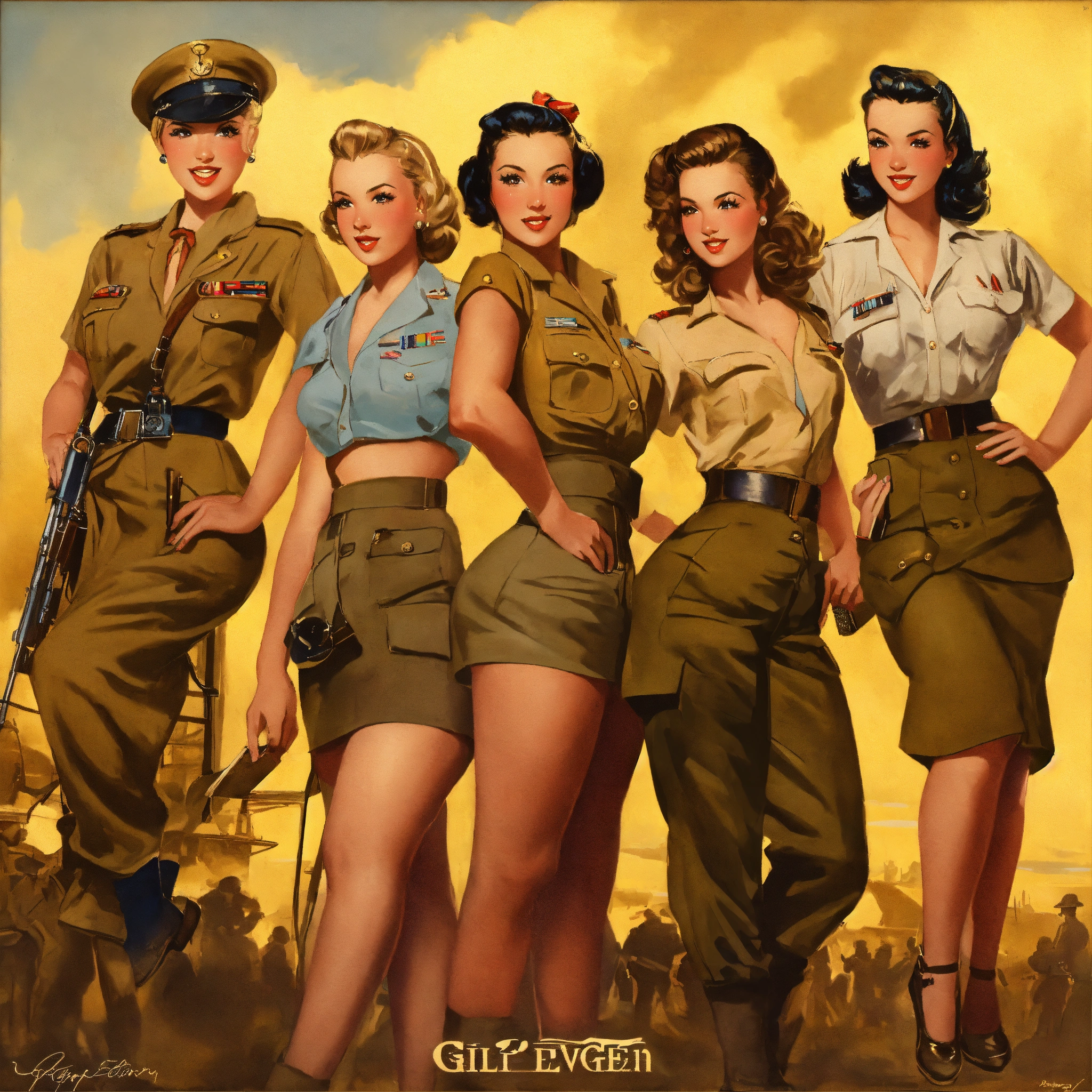Lexica - A small group of WW2 pinup girls. They are diverse and from ...