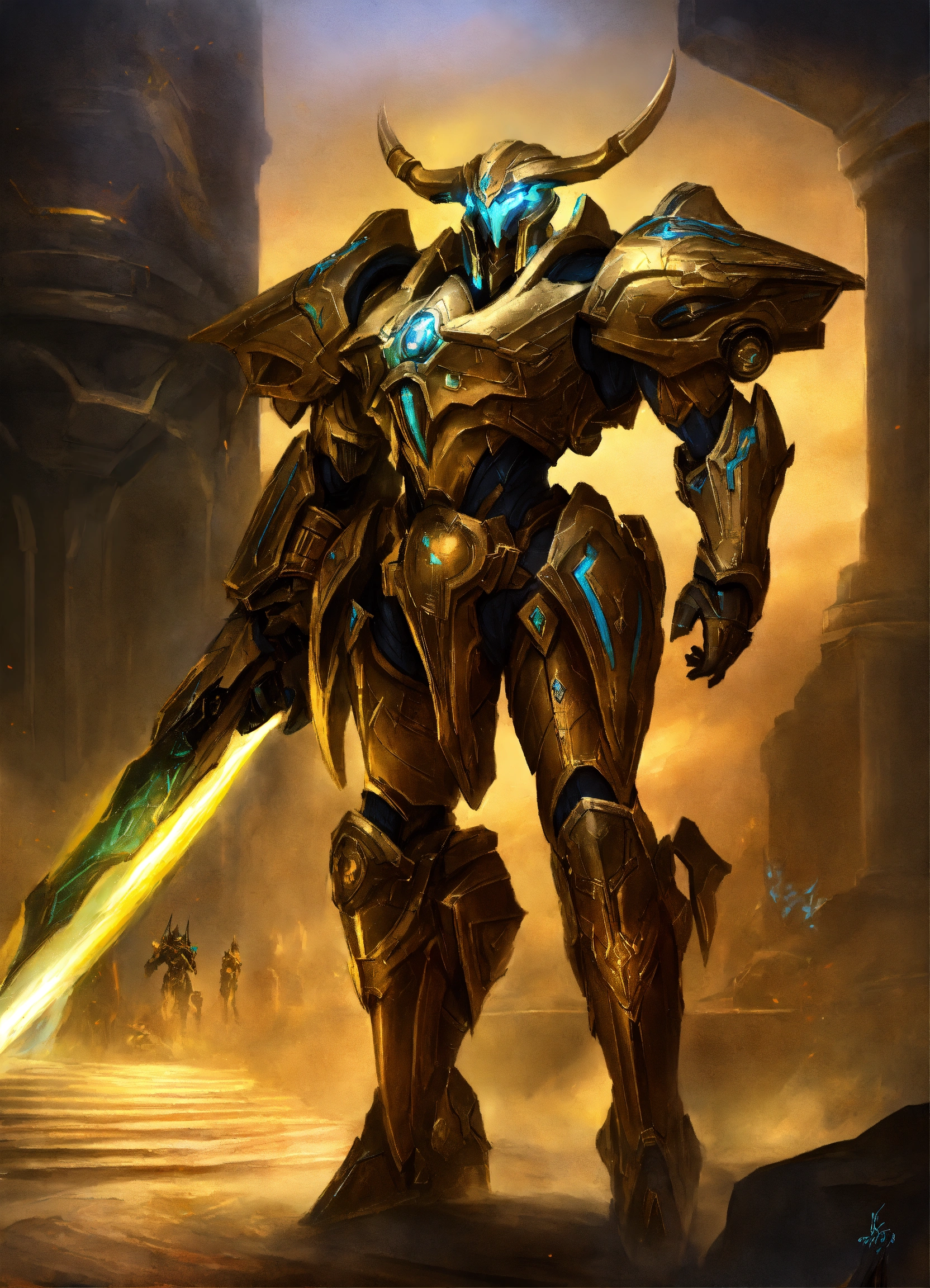 Lexica - Retribution of scyrah dawnguard sentinel, starcraft protoss art
