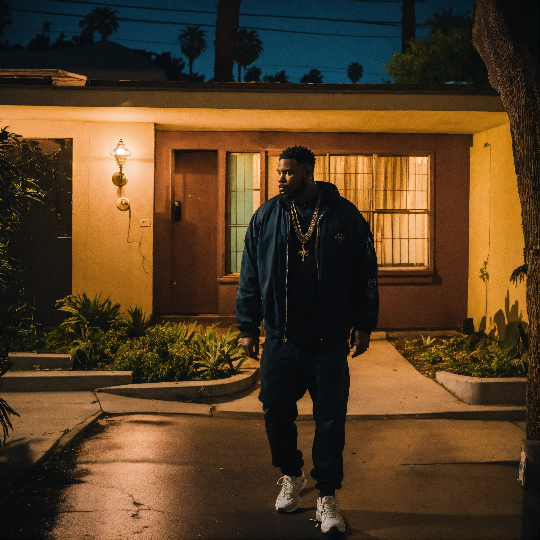 Lexica - Interior view rapper Antron Singleton "Big Lurch walking with ...