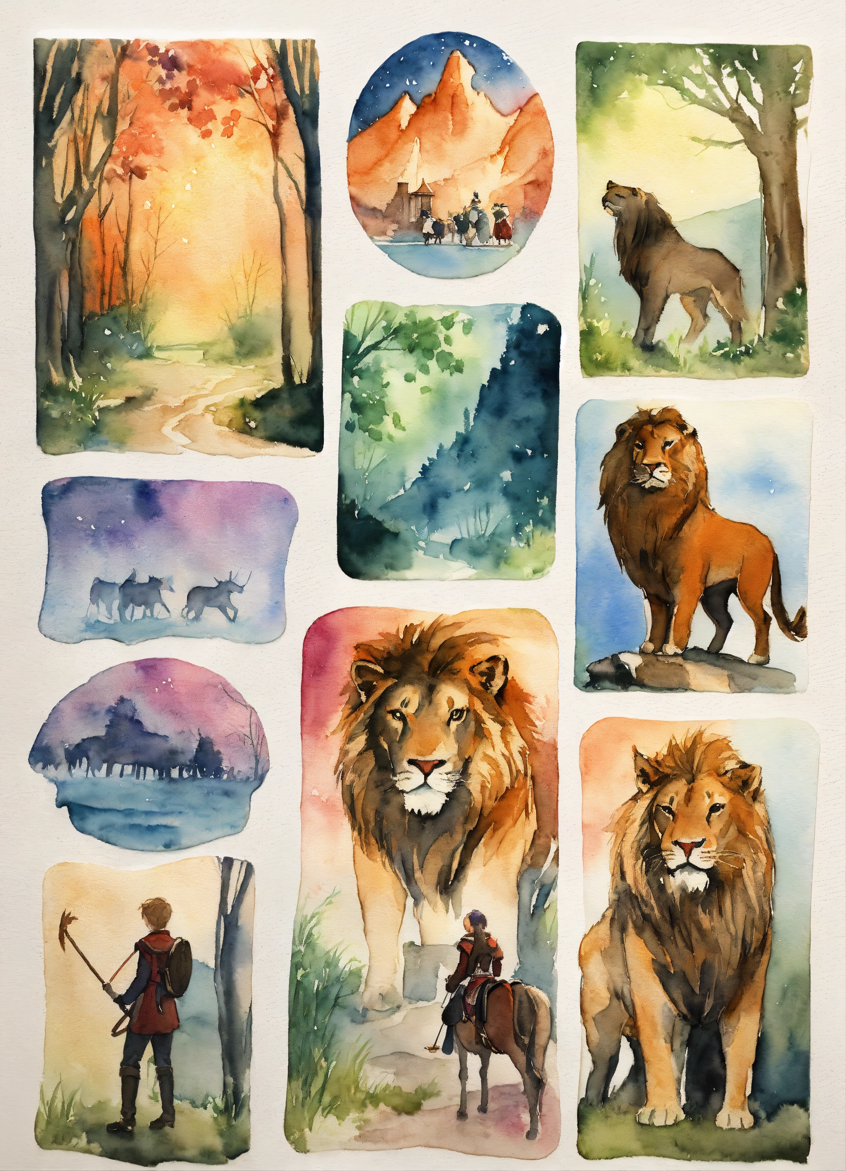 Lexica - Chronicles of Narnia watercolor stickers