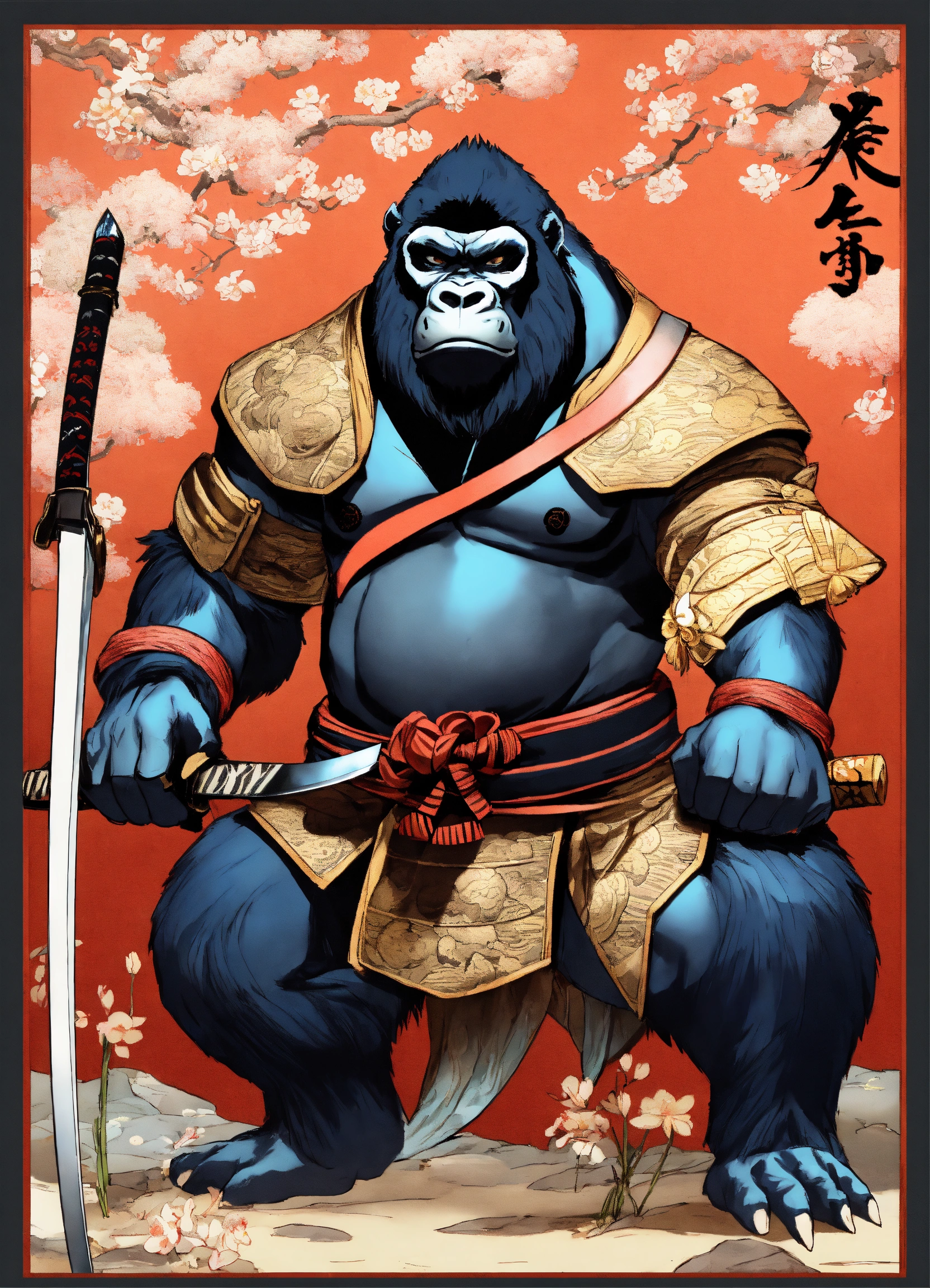 Lexica - 3D animation, there is a silverback gorilla with a bow and ...