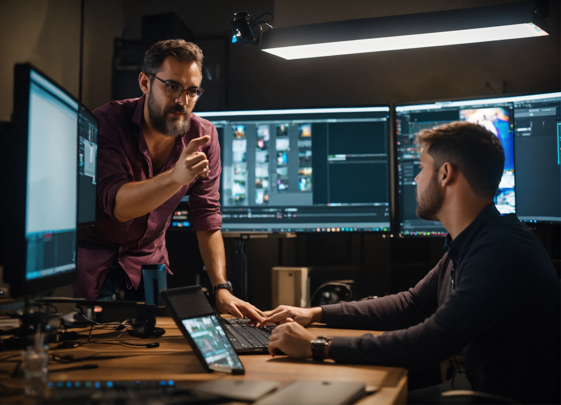 Lexica - Photo director in the studio - the director is standing next ...