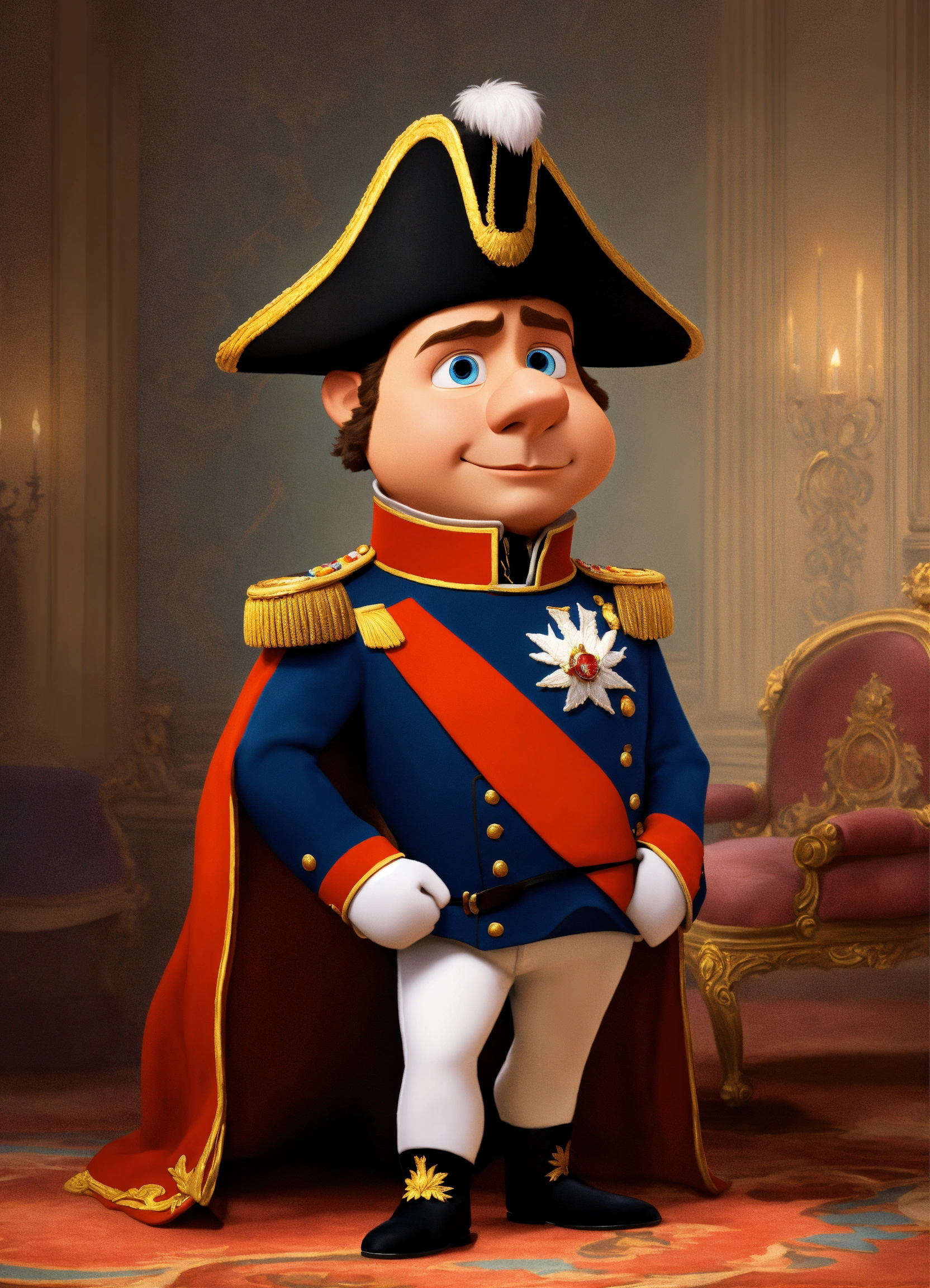 Lexica - Pixar animation of napoleon bonaparte, pixar style cartoon