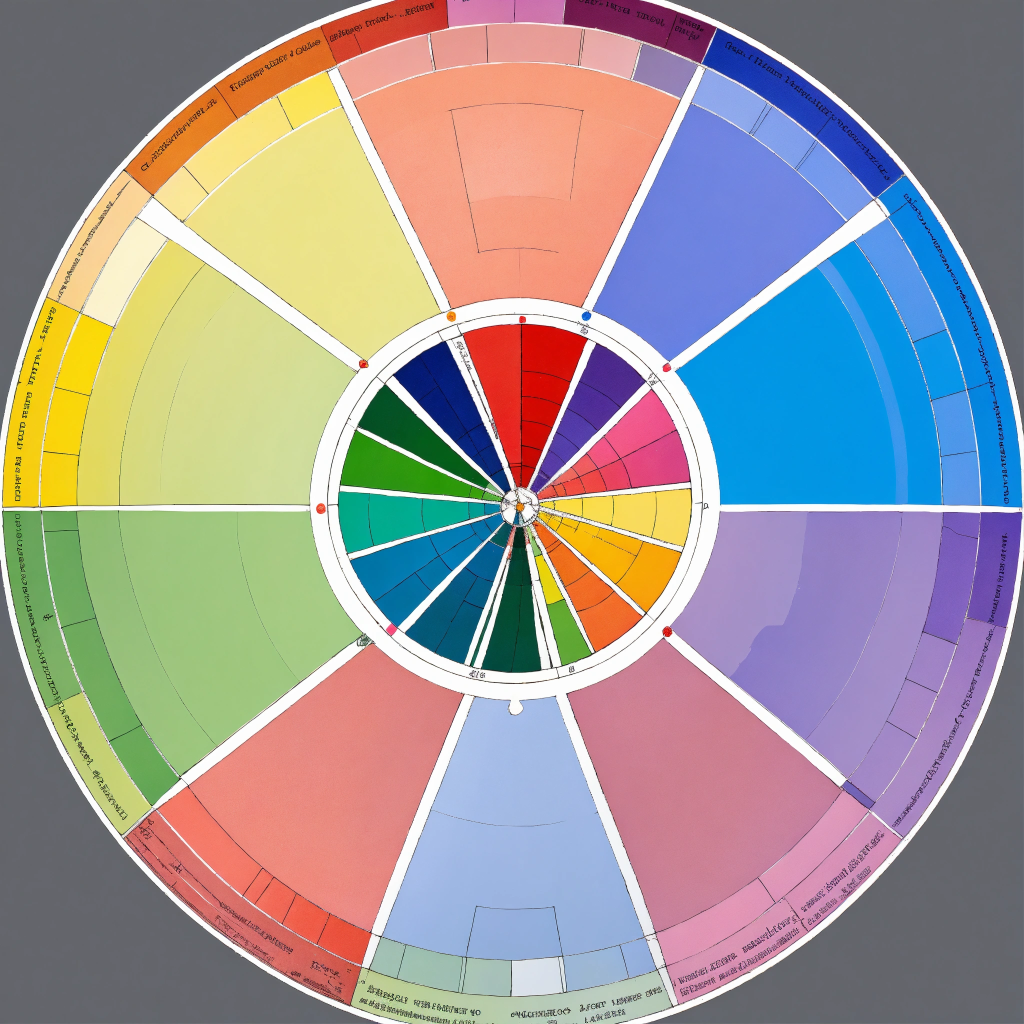 Lexica - A simple color wheel in white background.