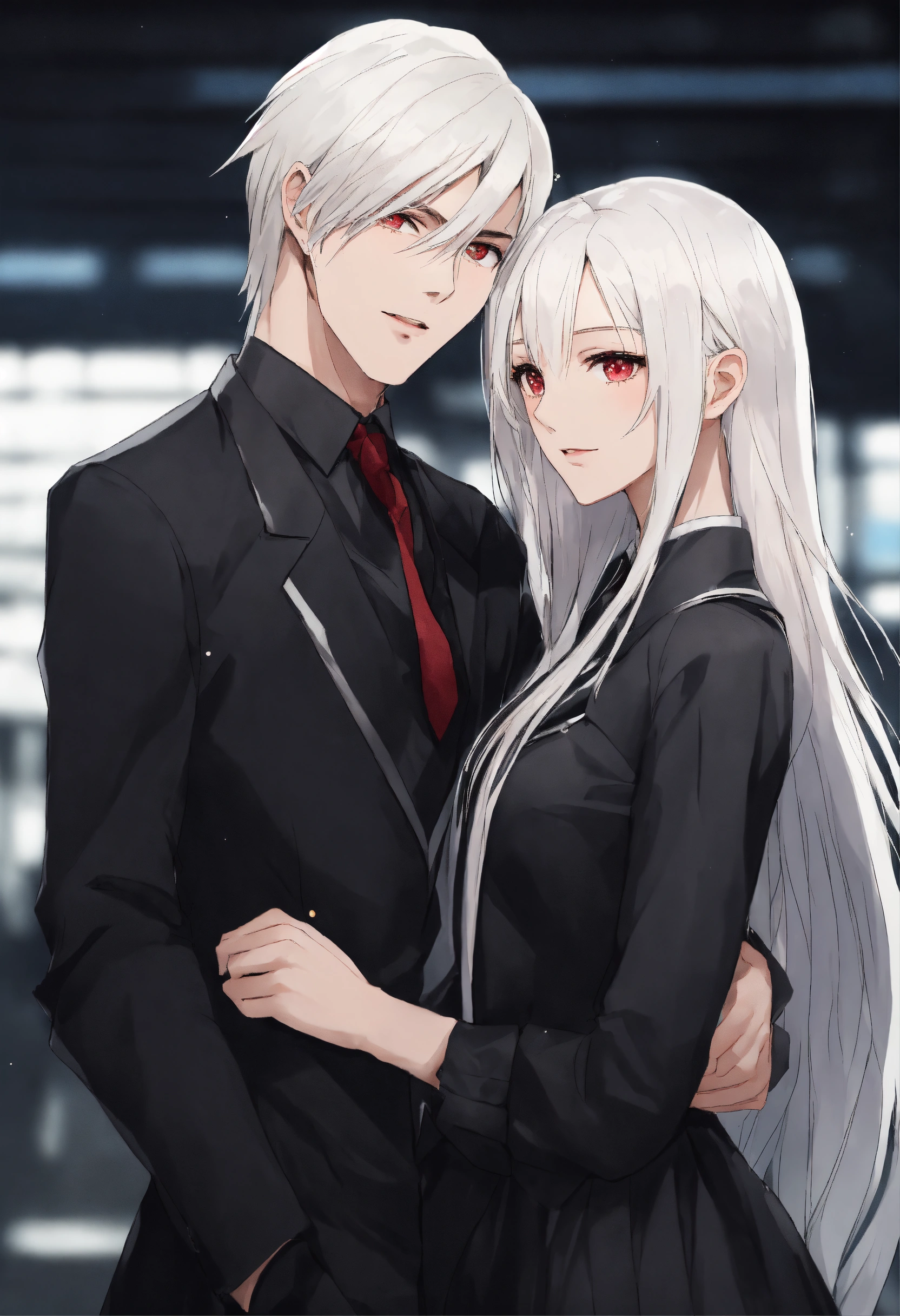 Lexica - Guy and girl 20 years old. twins. The girl has white long ...