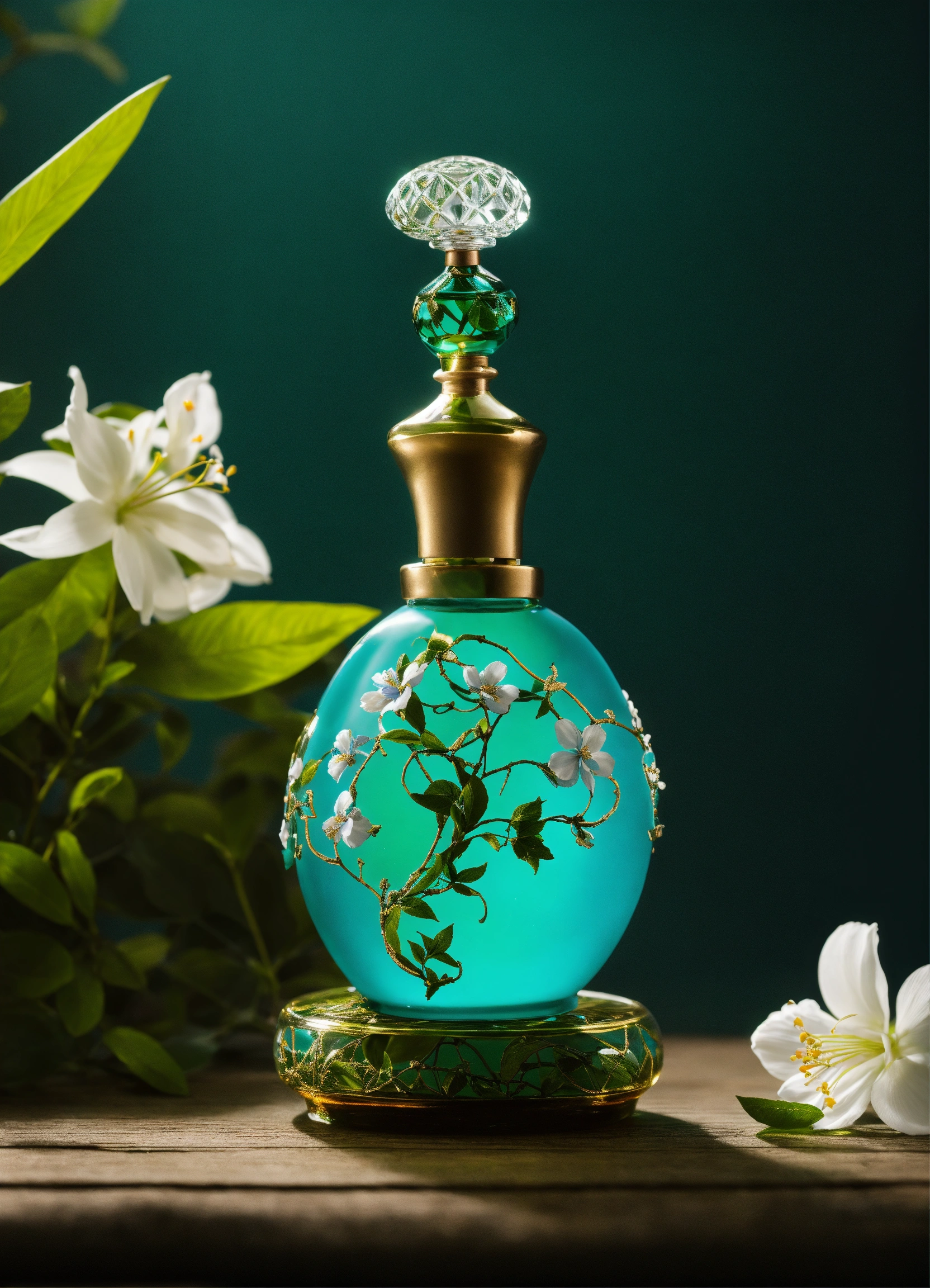 Lexica - A minimal green-blue coloured small glass Arabian perfume ...