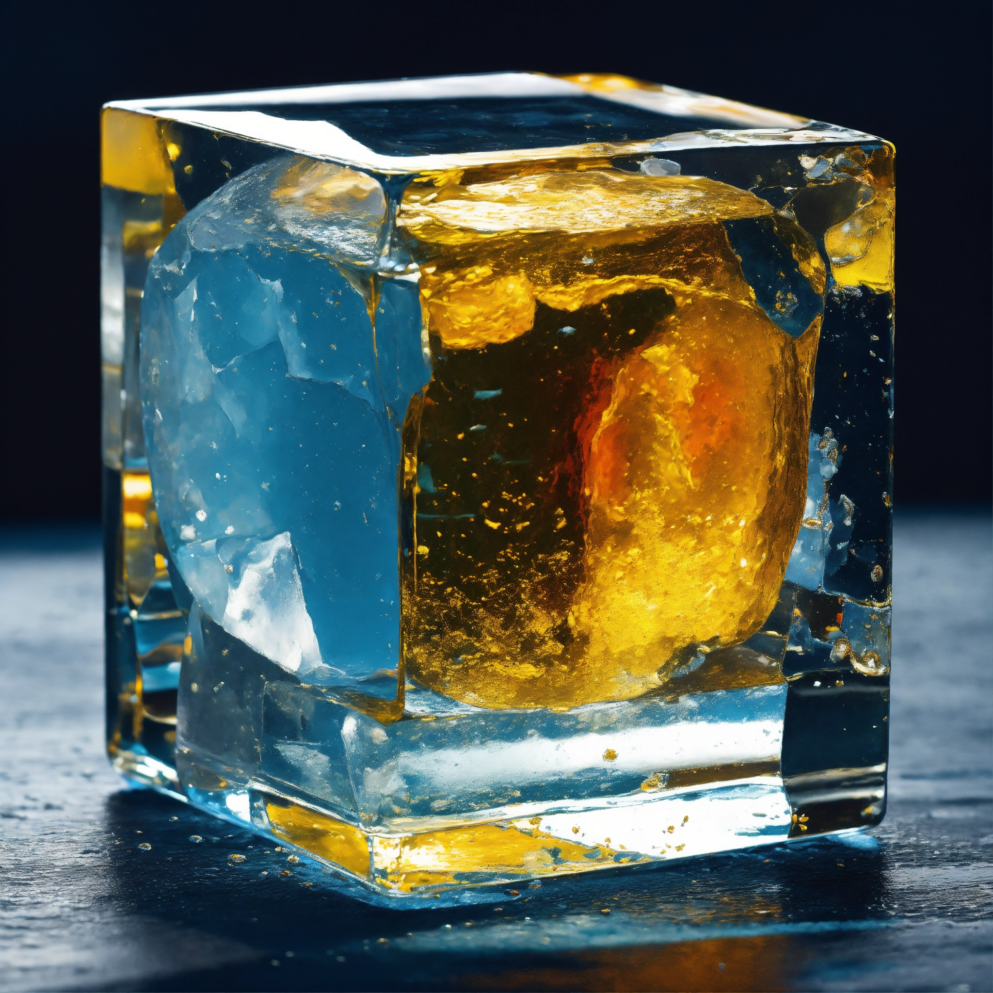 Lexica - Ice cubes, oil painting, transparent, in style, generative art ...