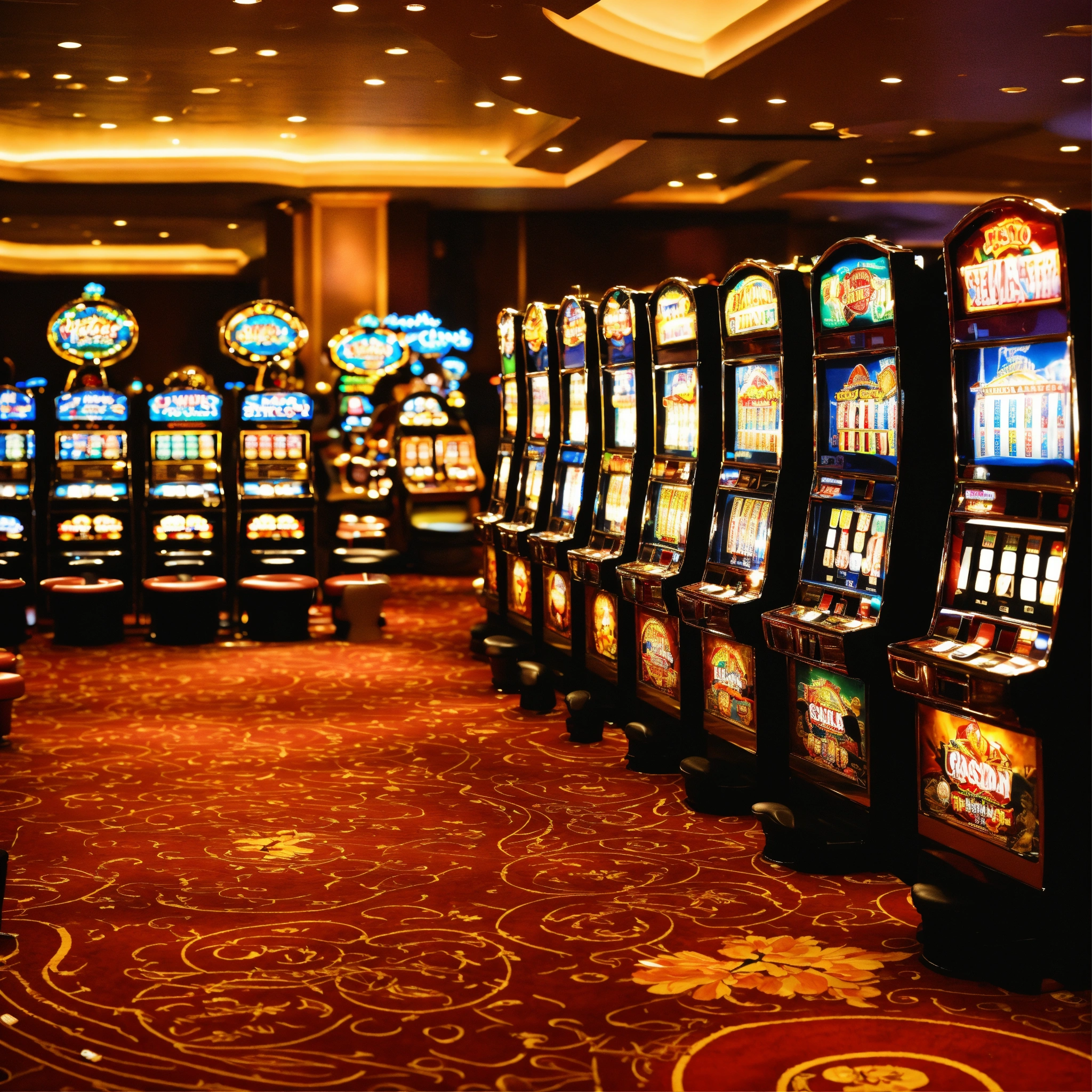 Lexica - A photo of a slot machine in a casino. The slot machine is ...