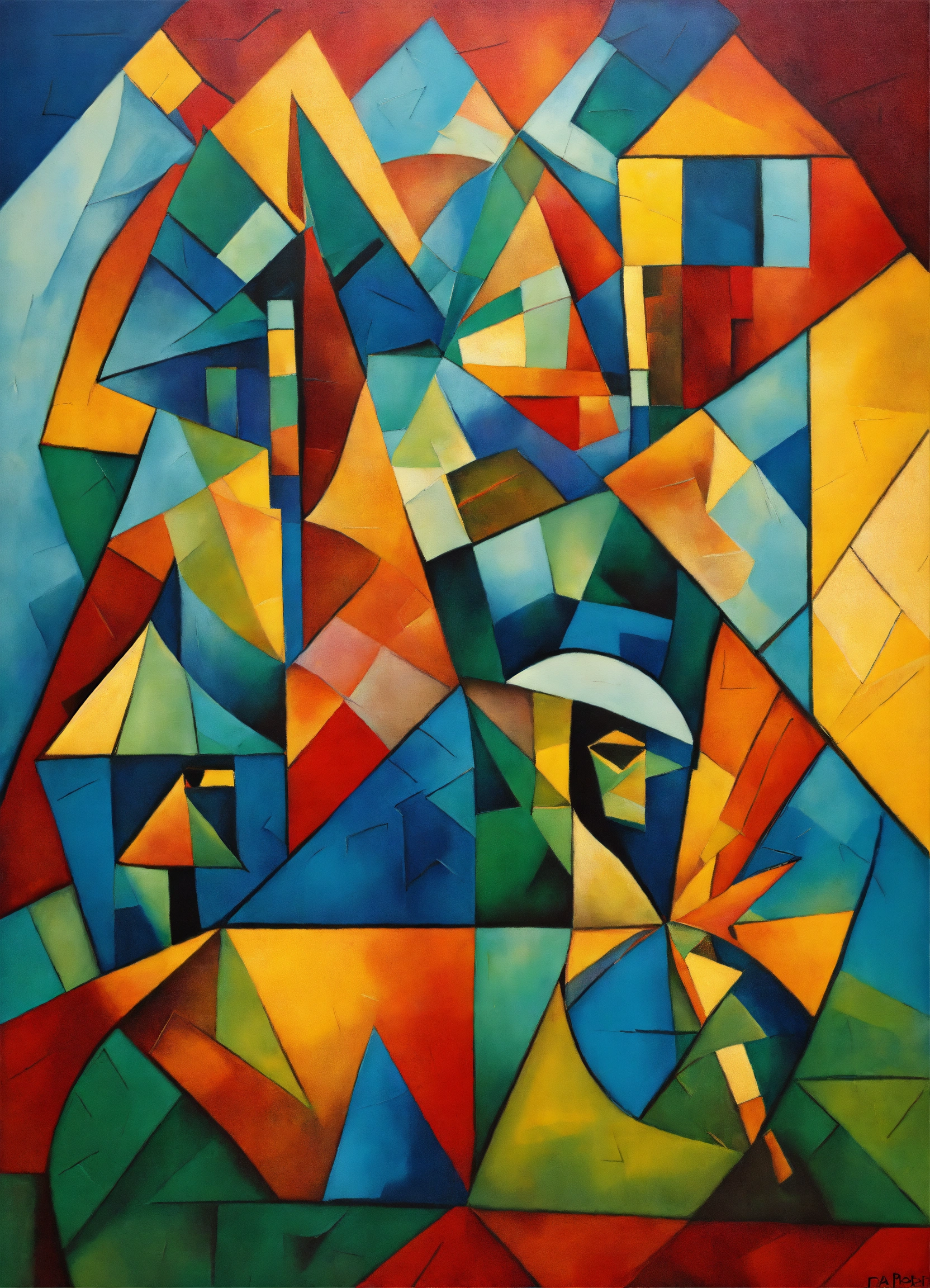 Lexica - Painting "The Wizard of Oz", a colorful Cubist painting in the ...