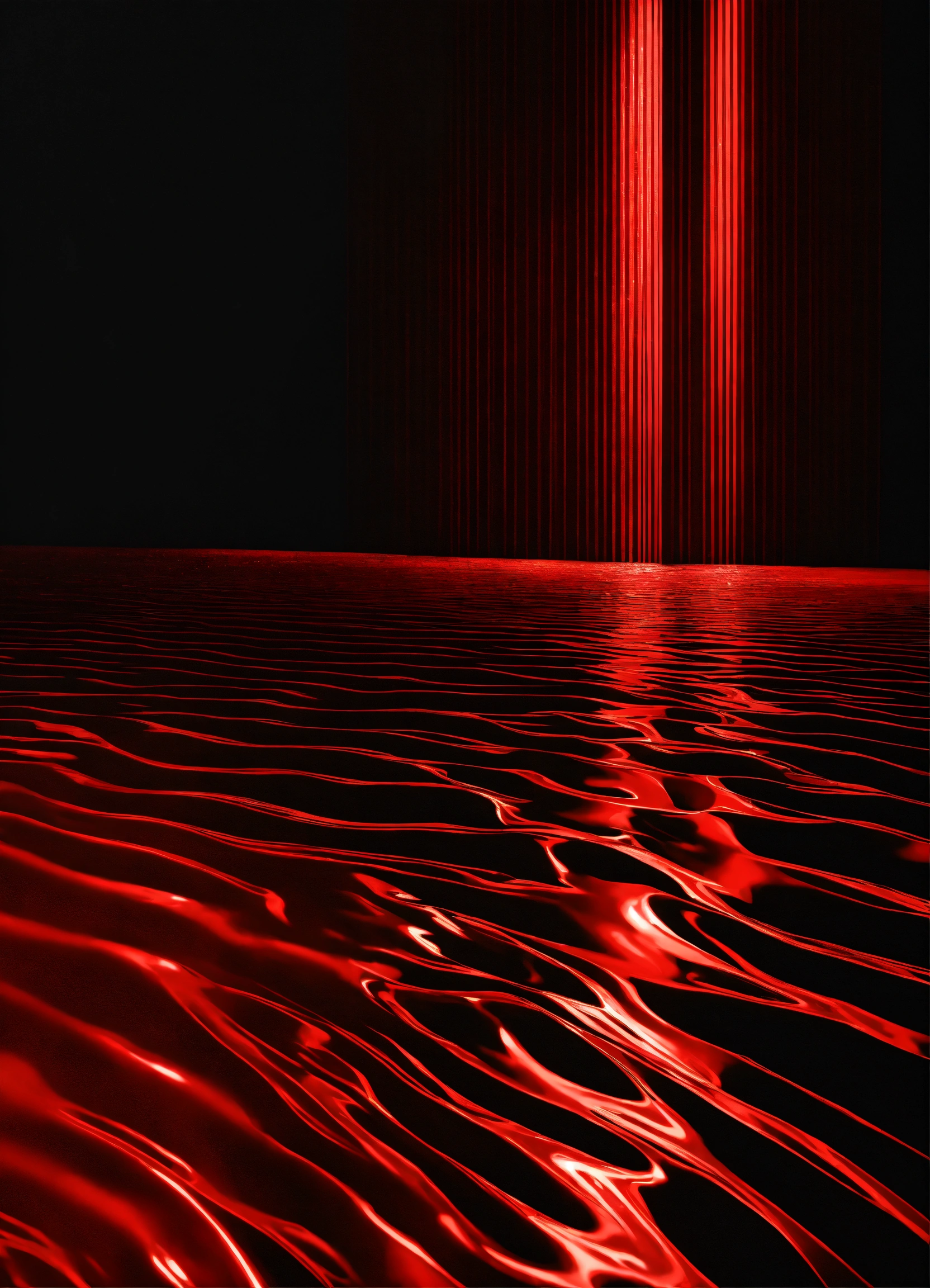 Lexica - Hyper realistic opaque red metallic rays of light reflecting ...