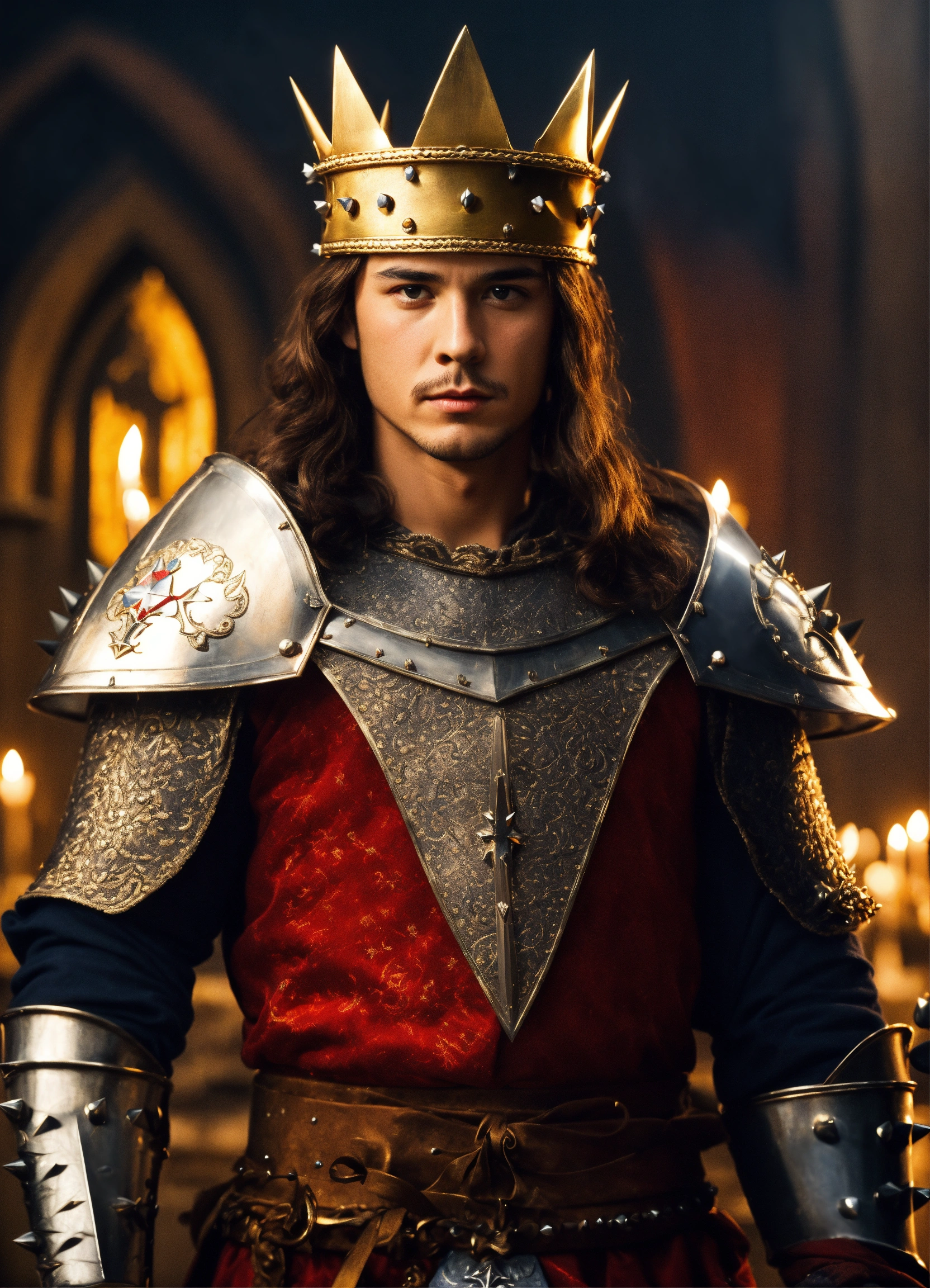 Lexica - Create a crown Medieval king crown with 5 spike in front, it ...