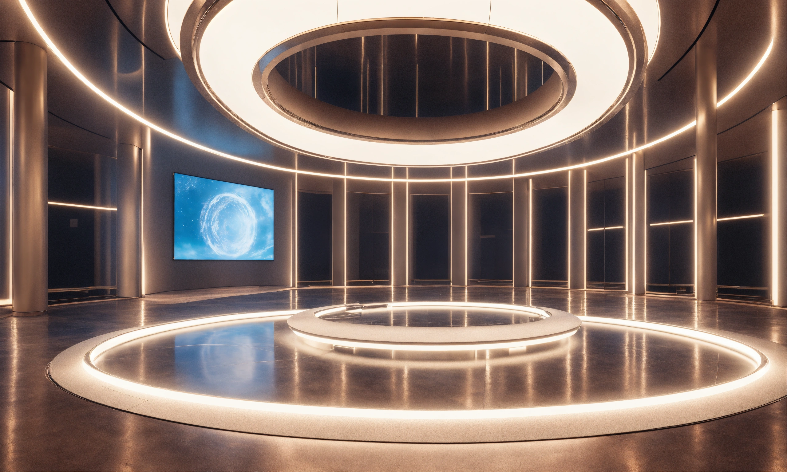 Lexica - A realistic photo of an infinity high circular-shaped ...