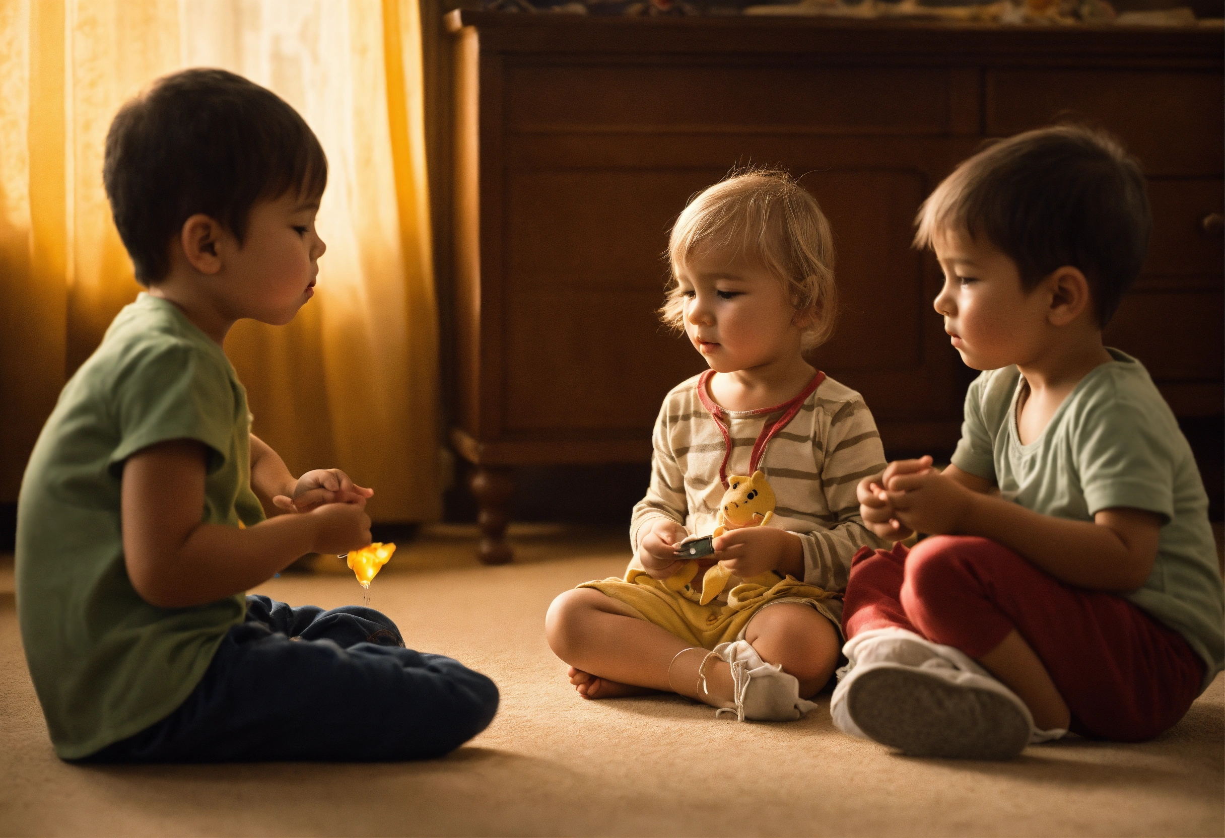 Lexica - {Create a sequence of images that portray a young child ...