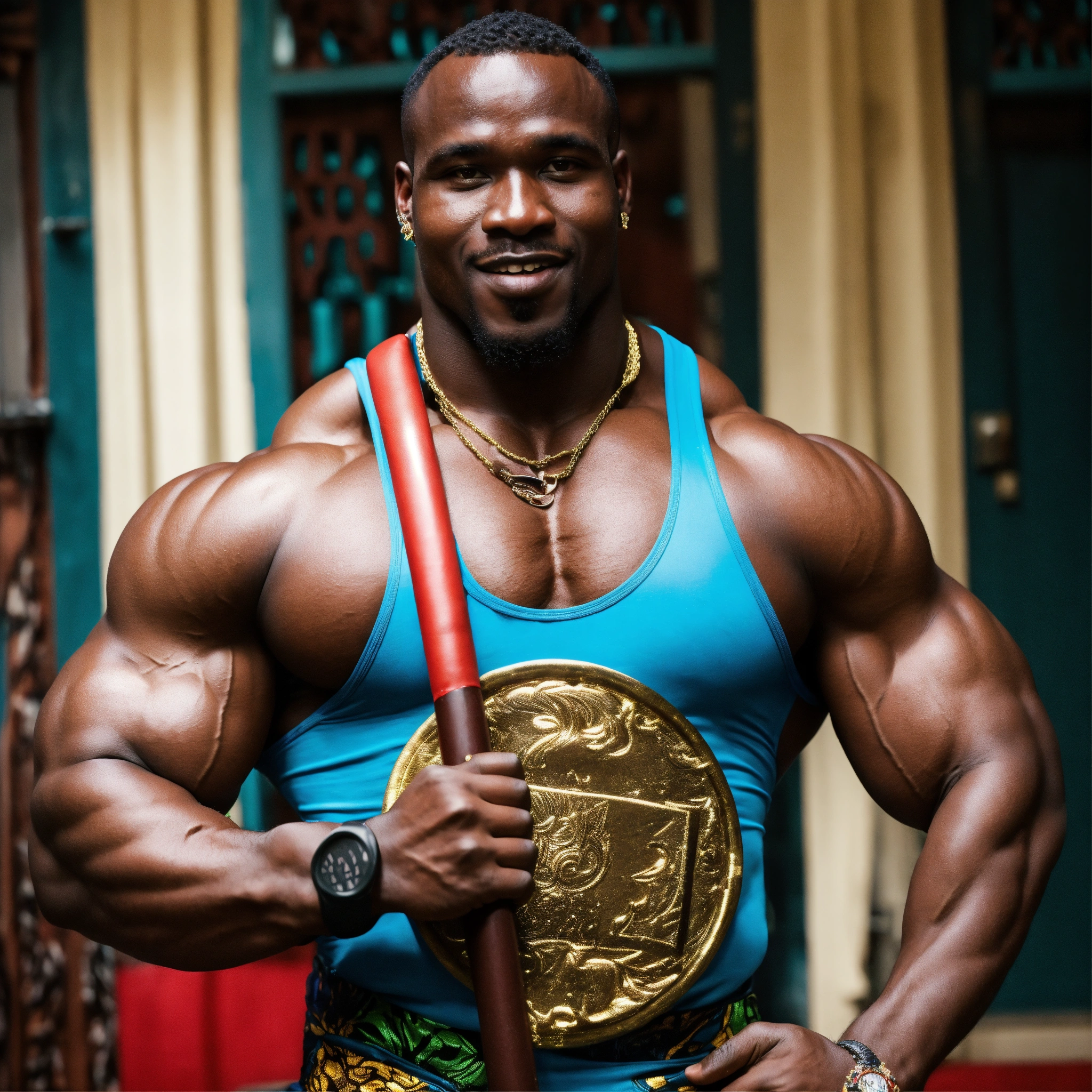 Lexica - 30-year-old Kenyan man with big muscles, big bodybuilder, body ...