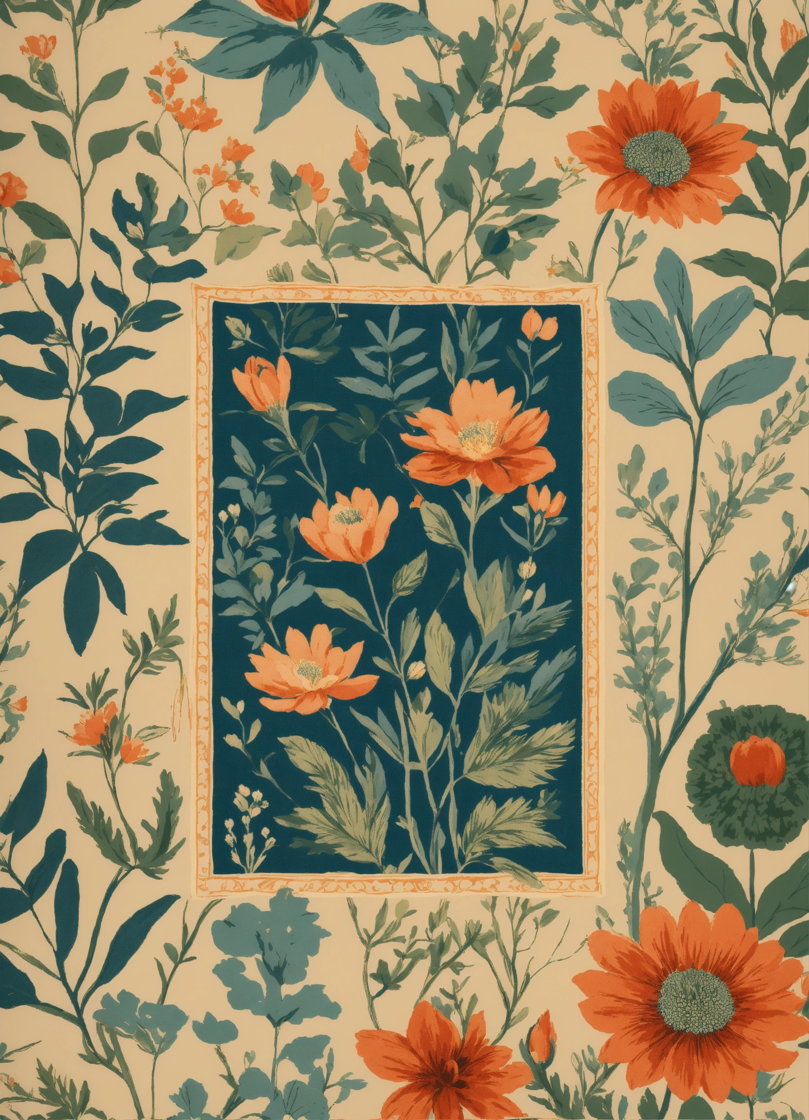 Lexica - Botanical vintage pattern, small elements, calm and simple ...