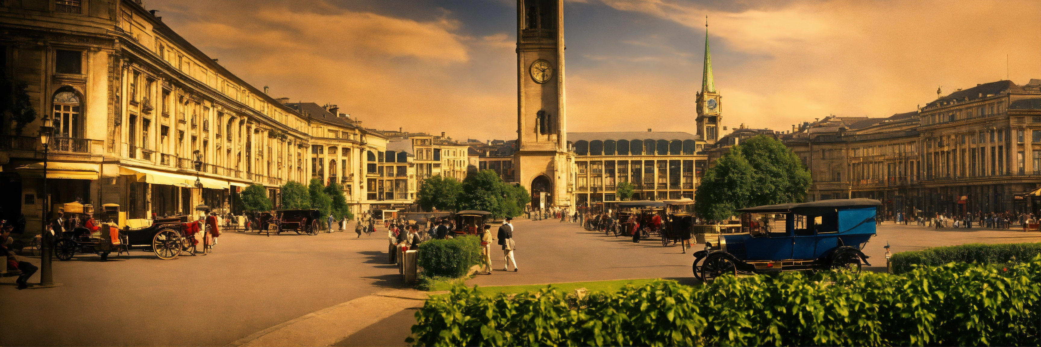 Lexica - A time machine appears in Geneva in 1920, summertime, daytime.