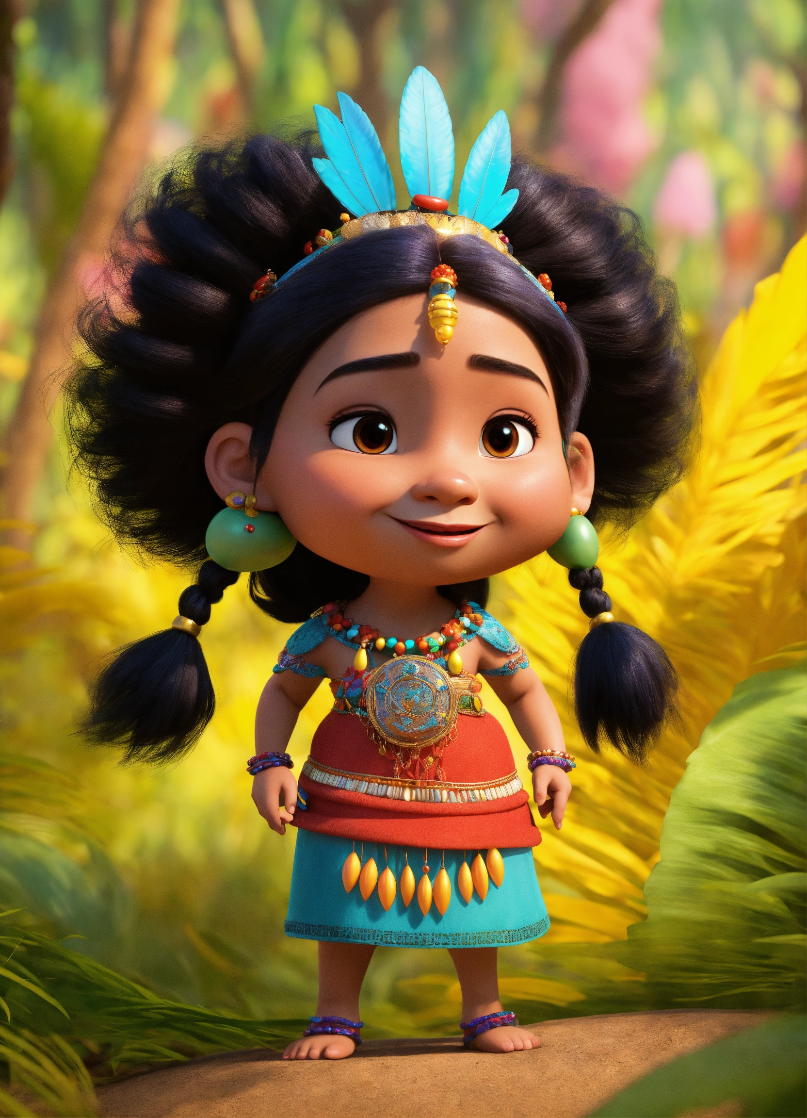 Lexica - Pixar animation of a chichimeca queen, pixar style cartoon