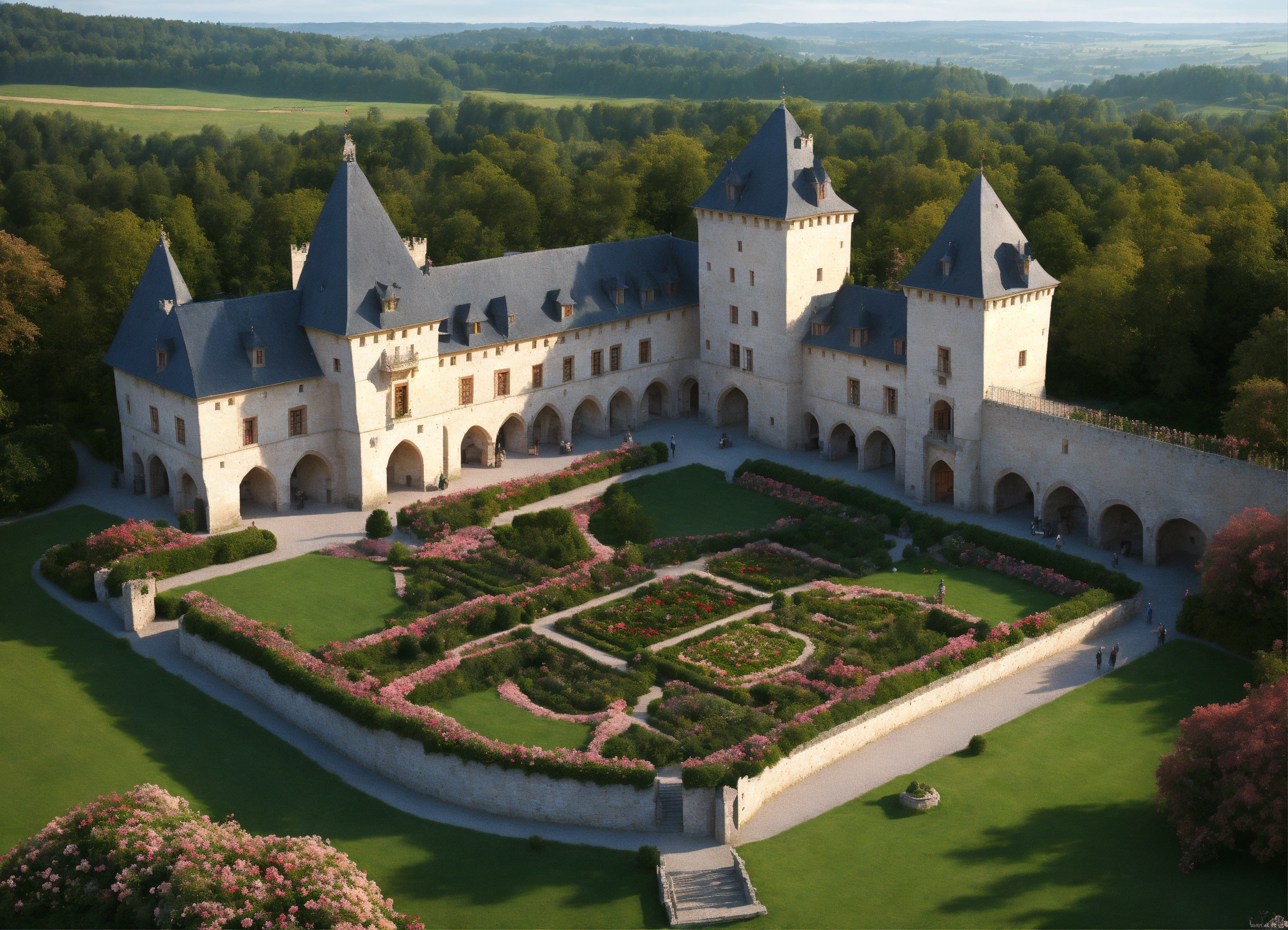 Lexica - Ultra realistic, photorealistic, bird's eye view of a small ...