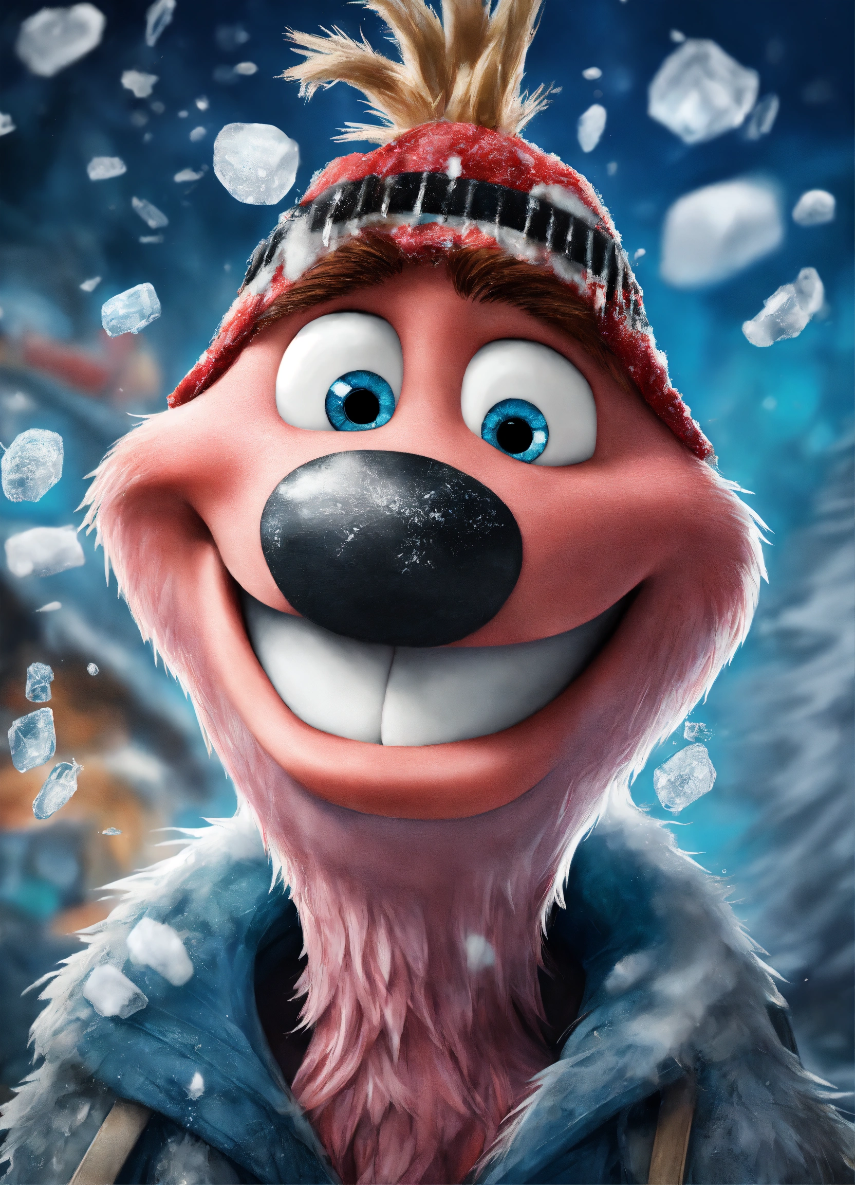 Lexica - Drug addict Olaf from Frozen portrait, front face ...