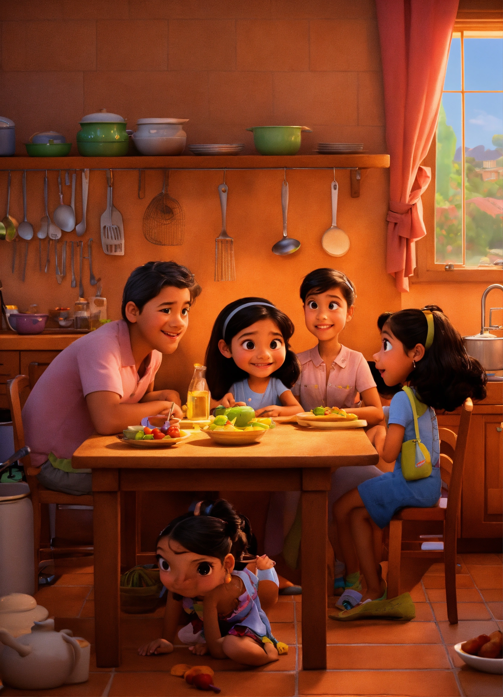 Lexica - Pixar animation of hispanic 9 year old Mia and her family Mia ...