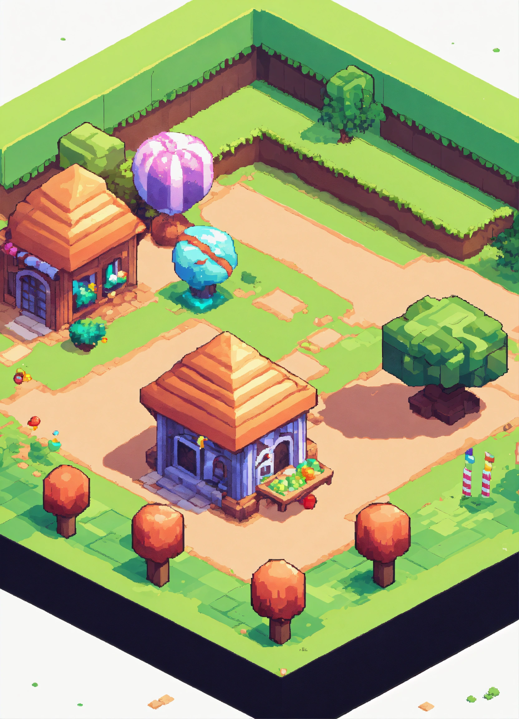 Lexica - Generate a top down, candy-themed simple sprite pixel game set ...