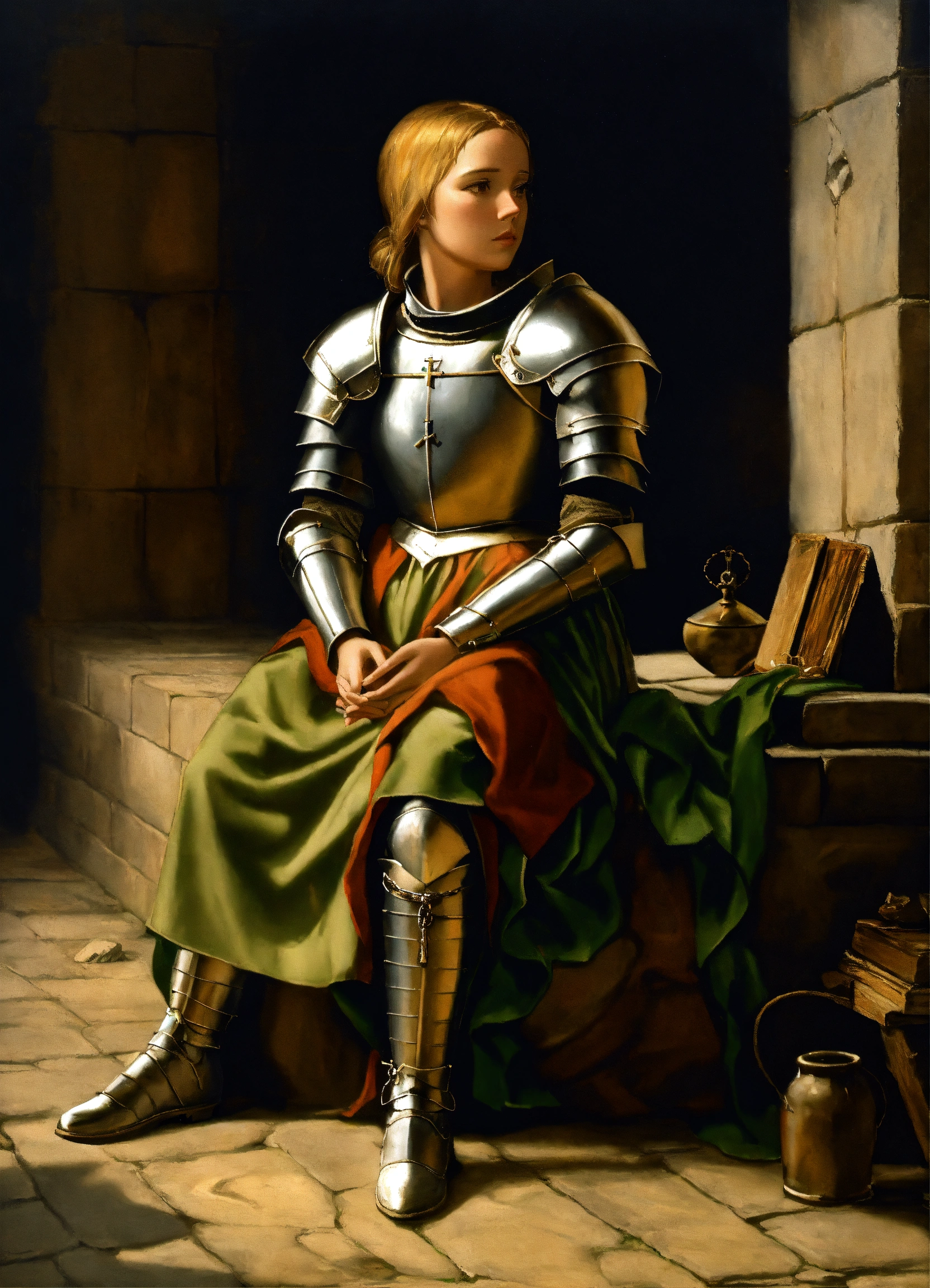 Lexica - Joan of Arc, in a moment of solitude, 1430s, simple attire ...