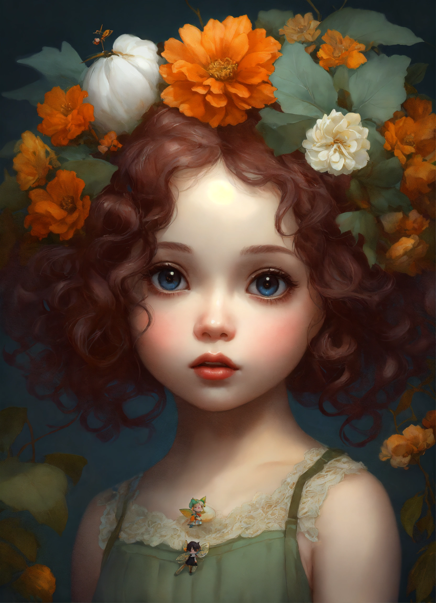 Lexica - Portrait of a fairy very cute gothic chibi girl kewpie ...