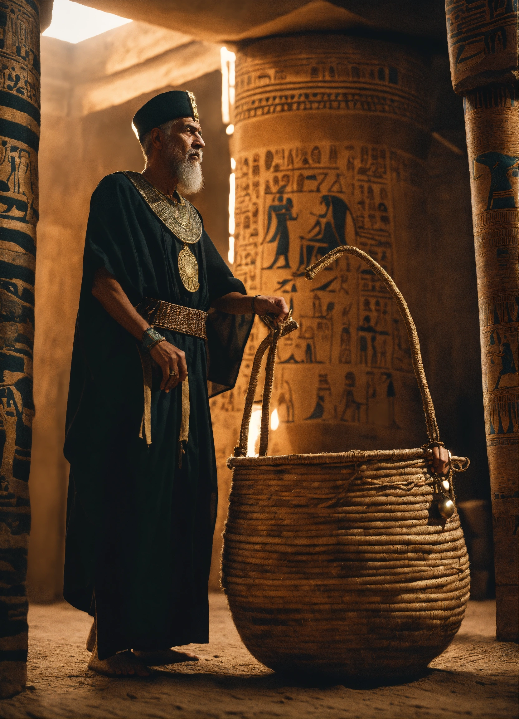 Lexica - An epic fantasy scene in ancient Egypt featuring an old ...