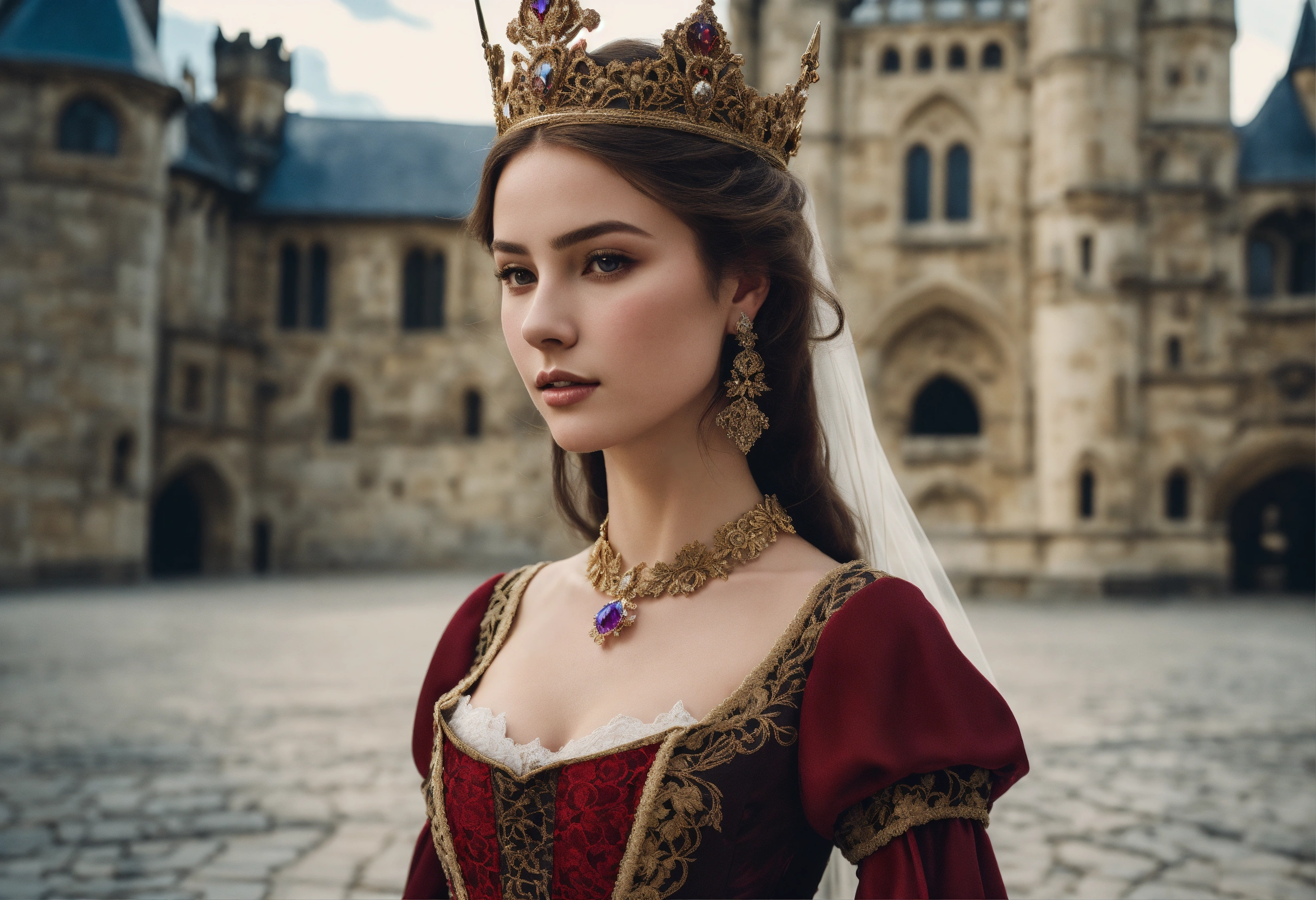 Lexica - Fine art portrait photography, medieval setting, full body ...