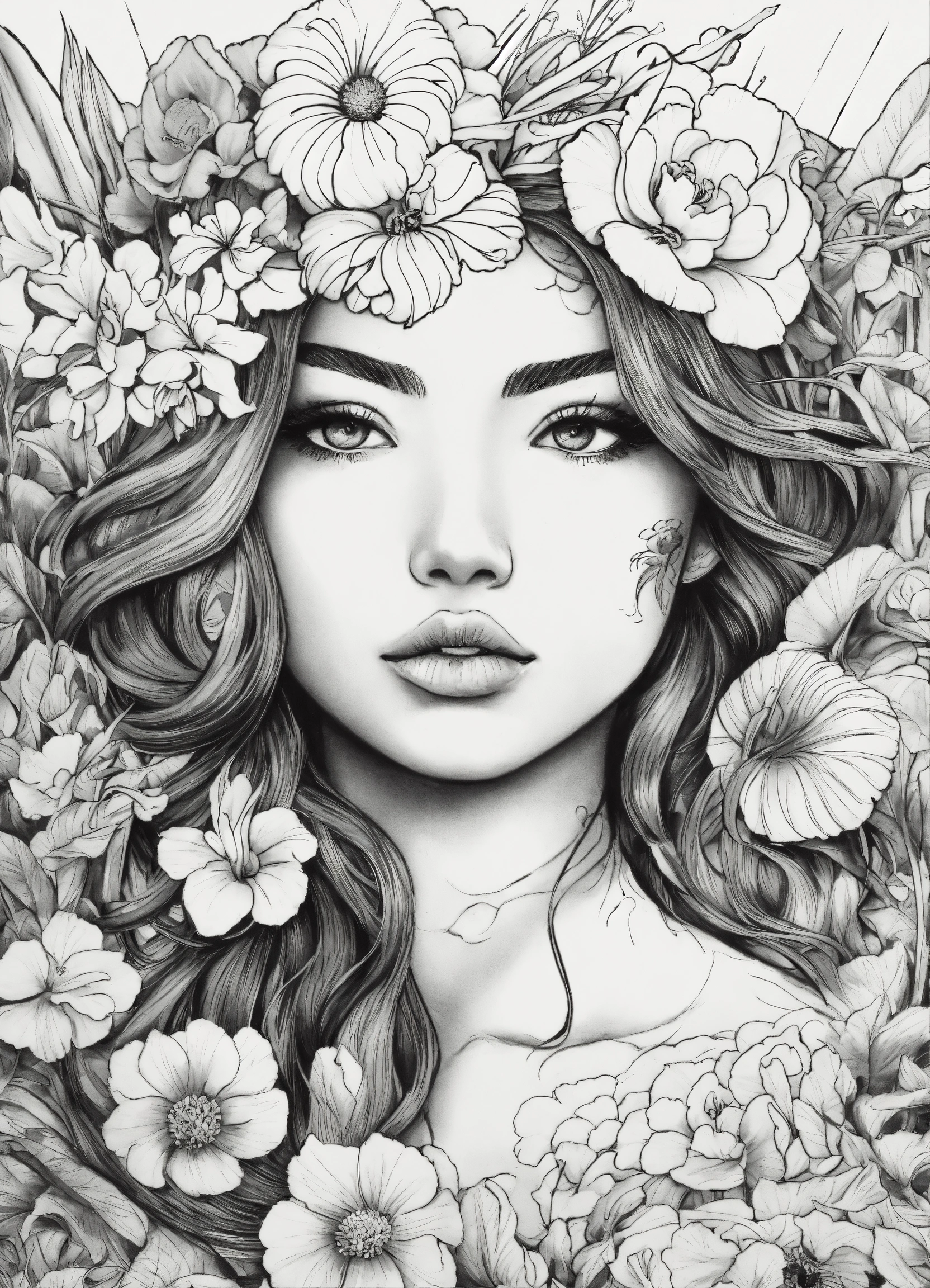 Lexica - Faces and flowers, by Ed Roth, behance contest winner, lowbrow ...