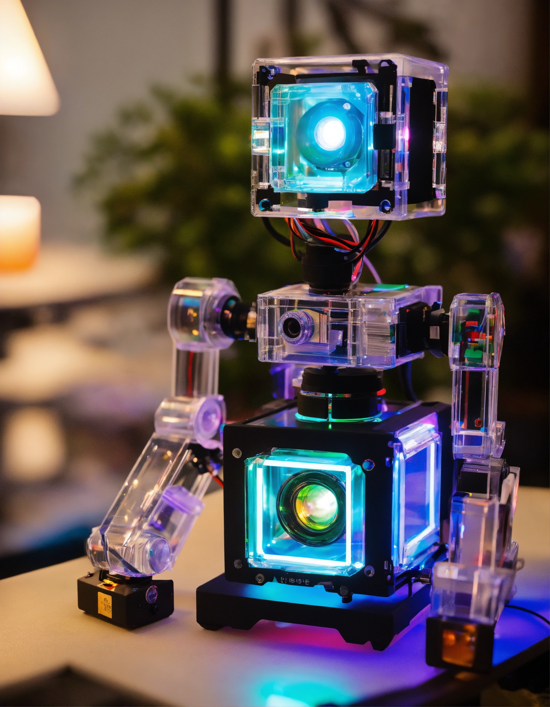 Lexica - Translucent polycarbonate, robot, thermal visor, opalescent ...