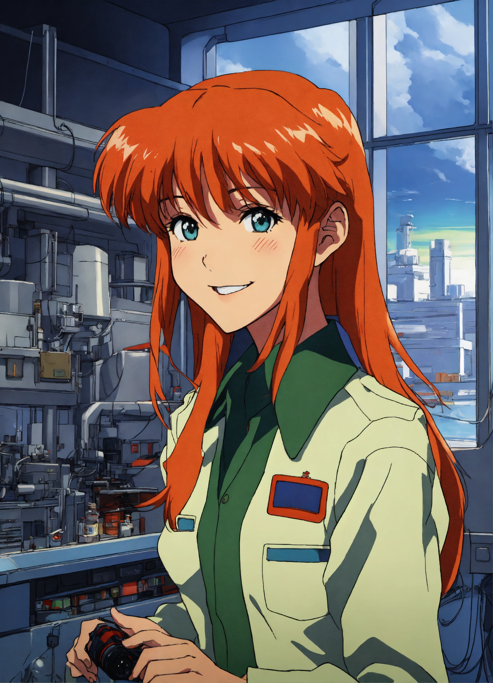Lexica - Anime illustration of smiling happy Asuka Langley Soryu from ...