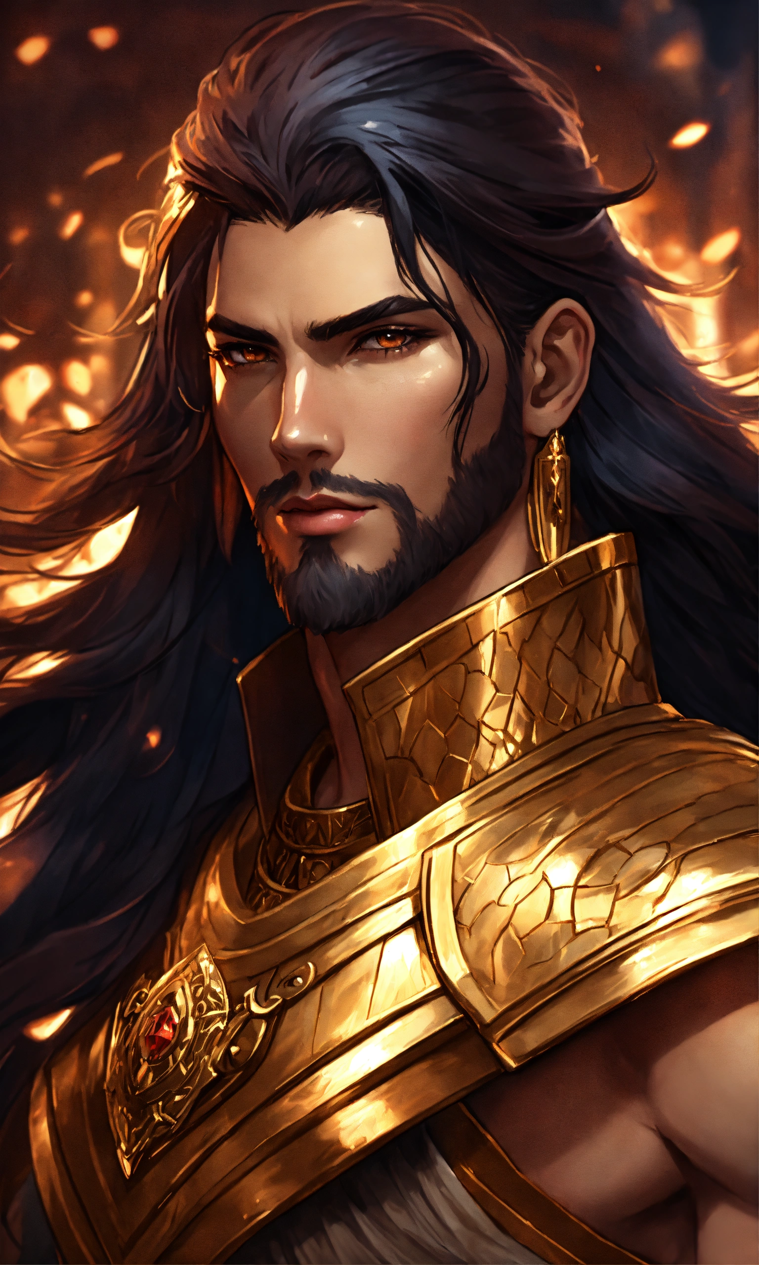 Lexica - Portrait of gilgamesh, intricate gauntlets, stunning beautiful ...