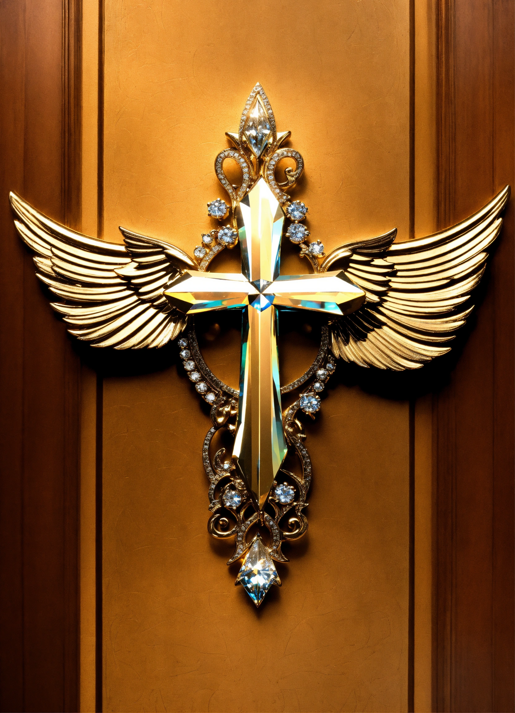 Lexica - Logo (Enhanced) - The diamond in the logo is sleek and highly ...