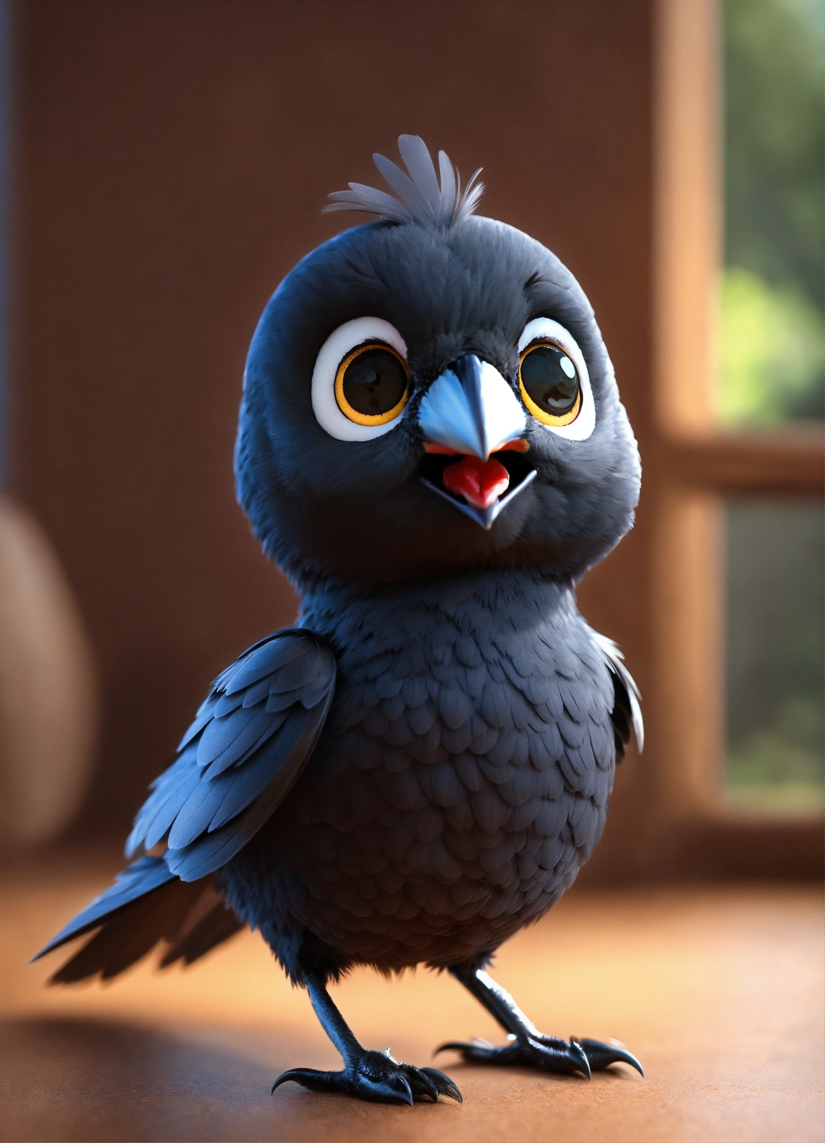 Lexica - Create a cute and cute baby crow with cute eyes, looking in ...