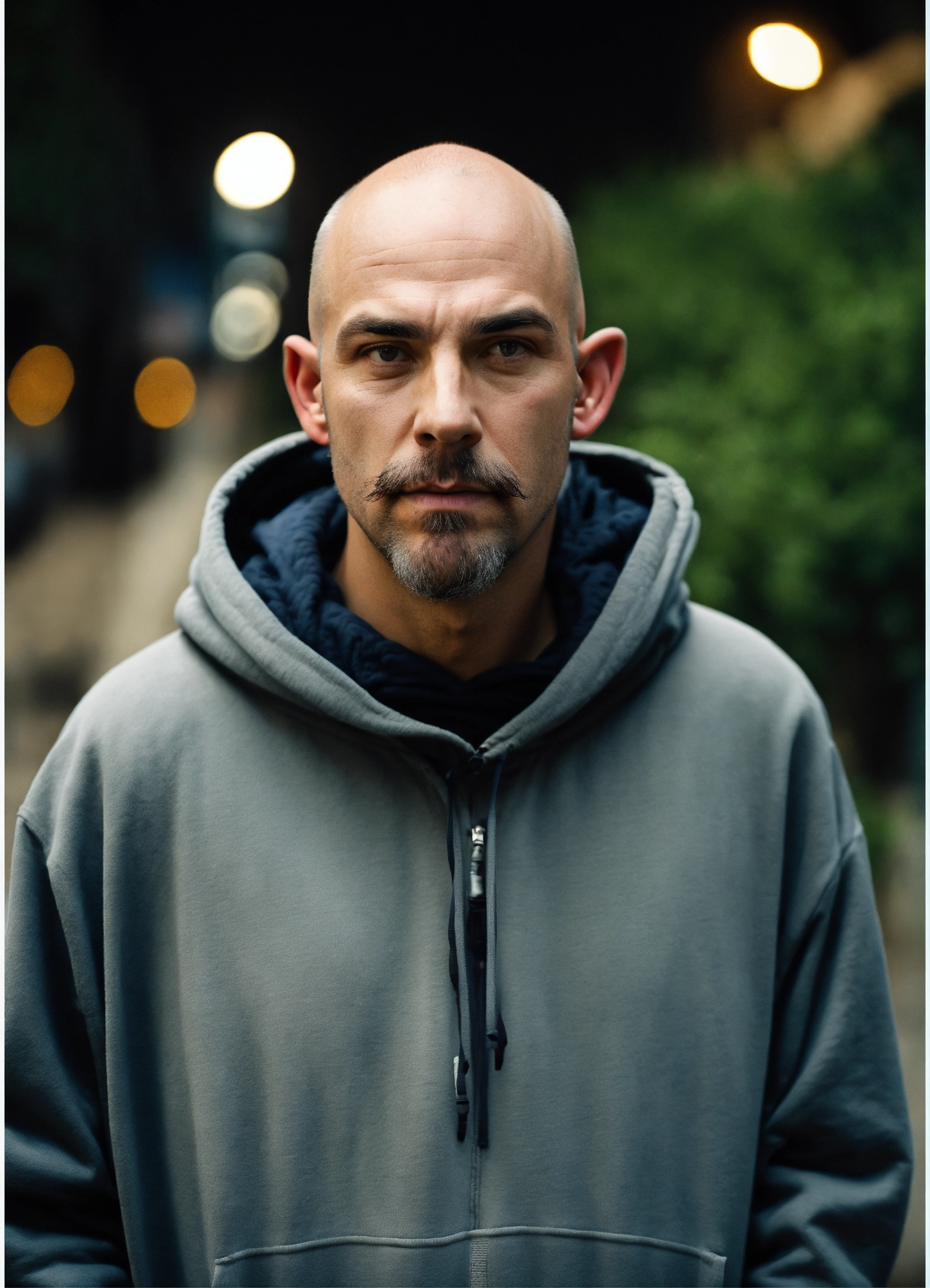 Lexica - A HUGE BALD STRANGE LOOKING HOMELESS MAN WITH A LITTLE GOATEE ...