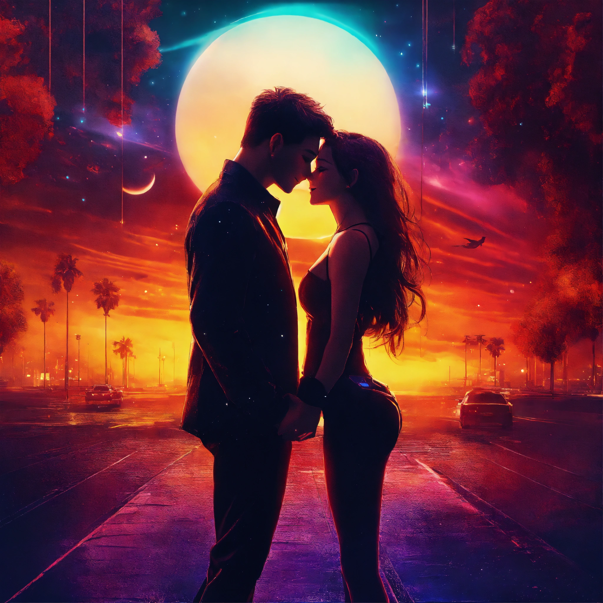 Lexica - Short girl and man lovers twilight music joy passion love ...