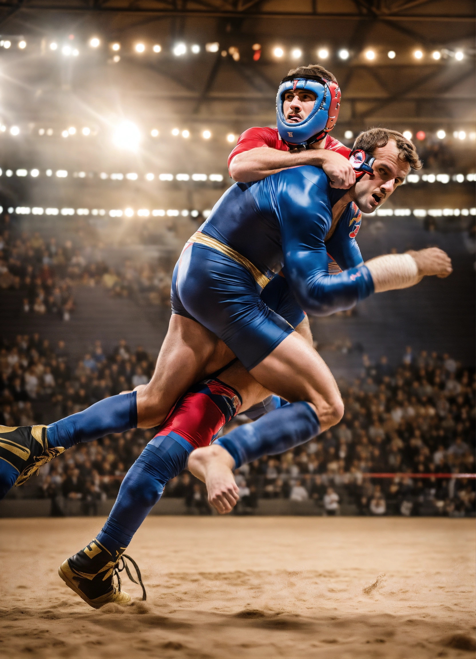 Lexica - Wrestling fighter Emmanuel Macron in the arena, sports ...