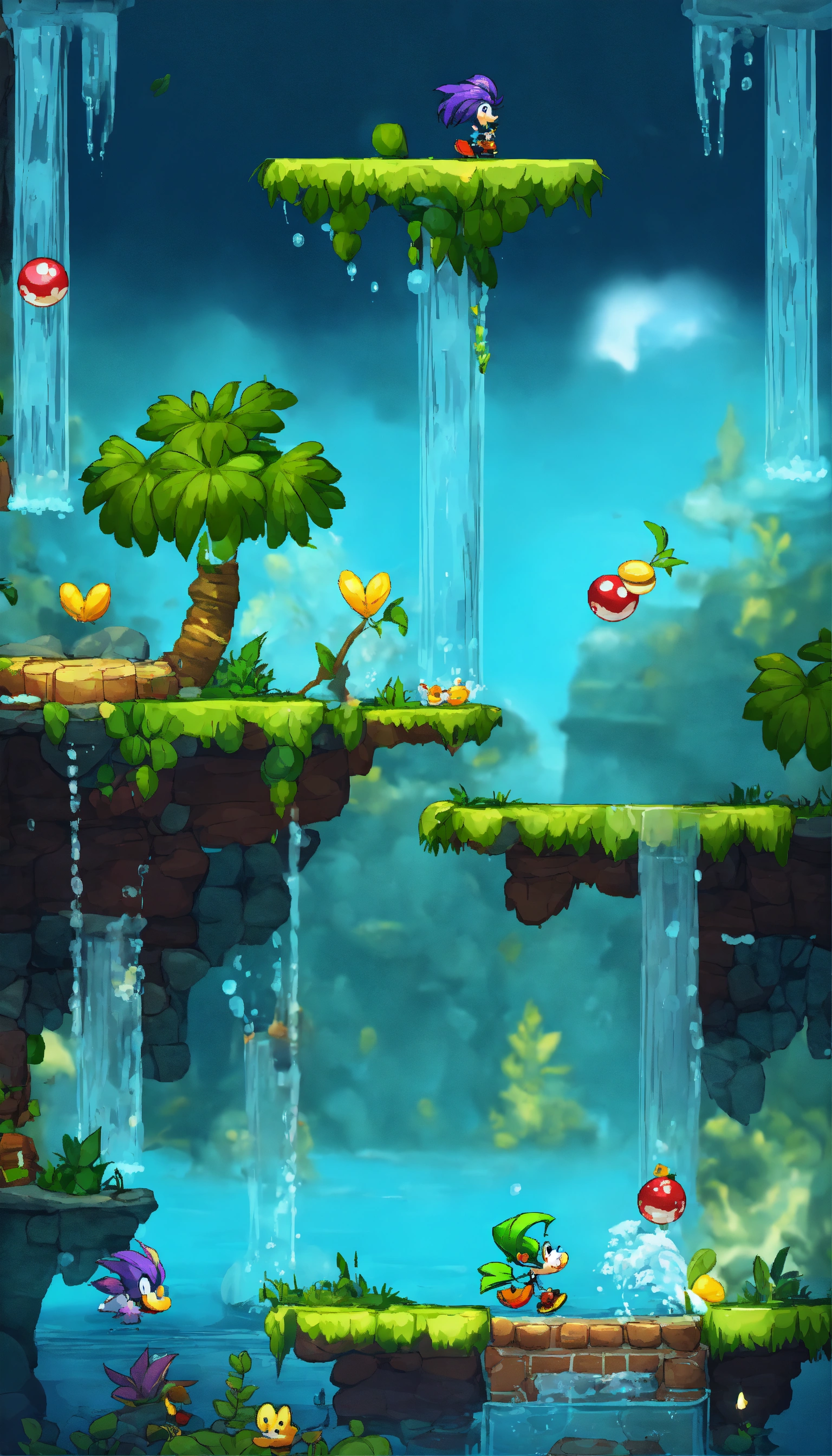 Lexica - 2d Rayman-style platform game with water scenes