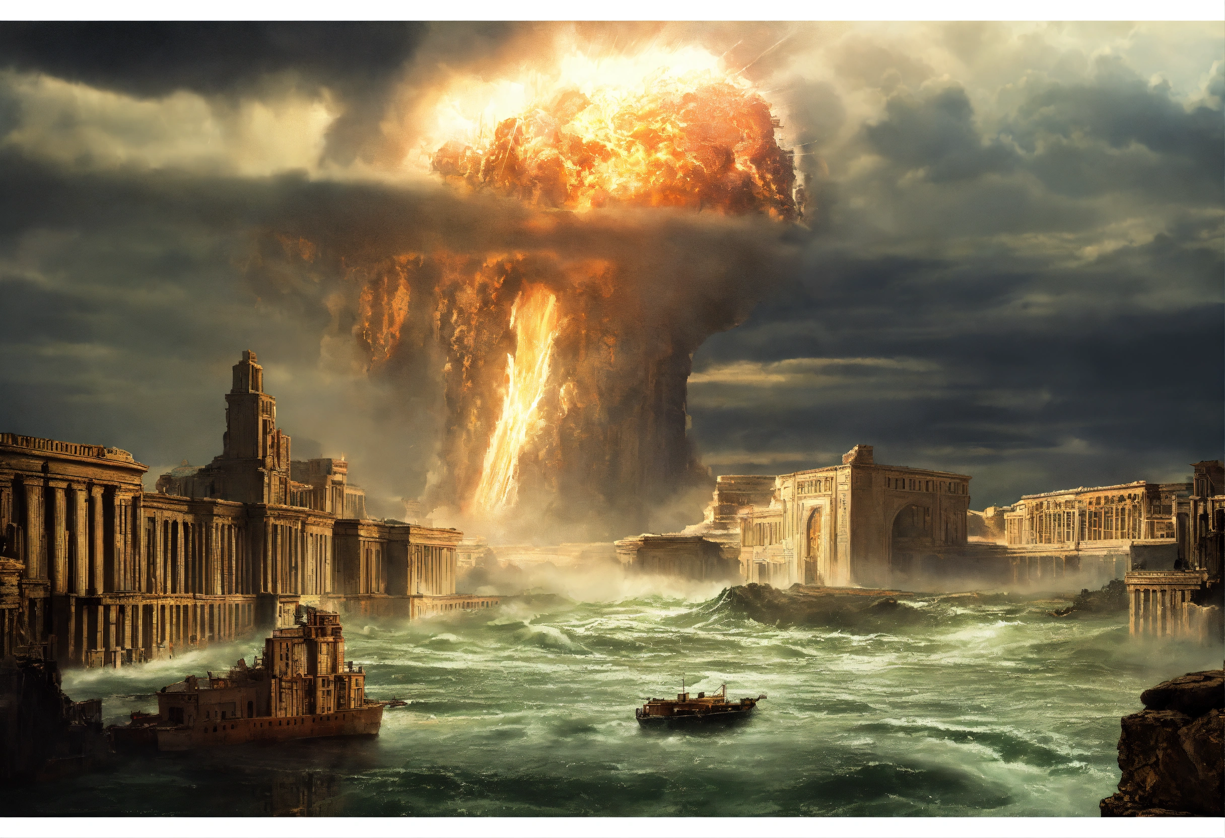Lexica - Atlantis being destroyed by a flood.