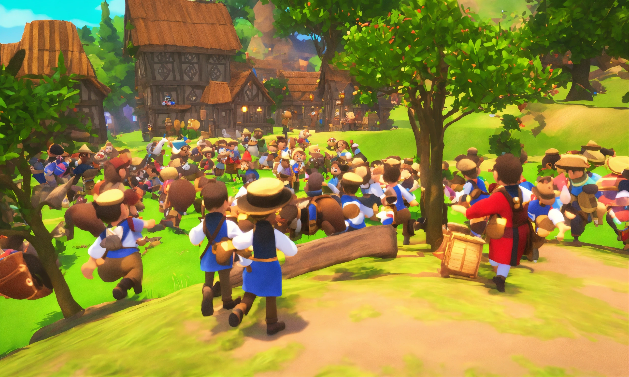Lexica - Lots of happy villagers that shows unity animated