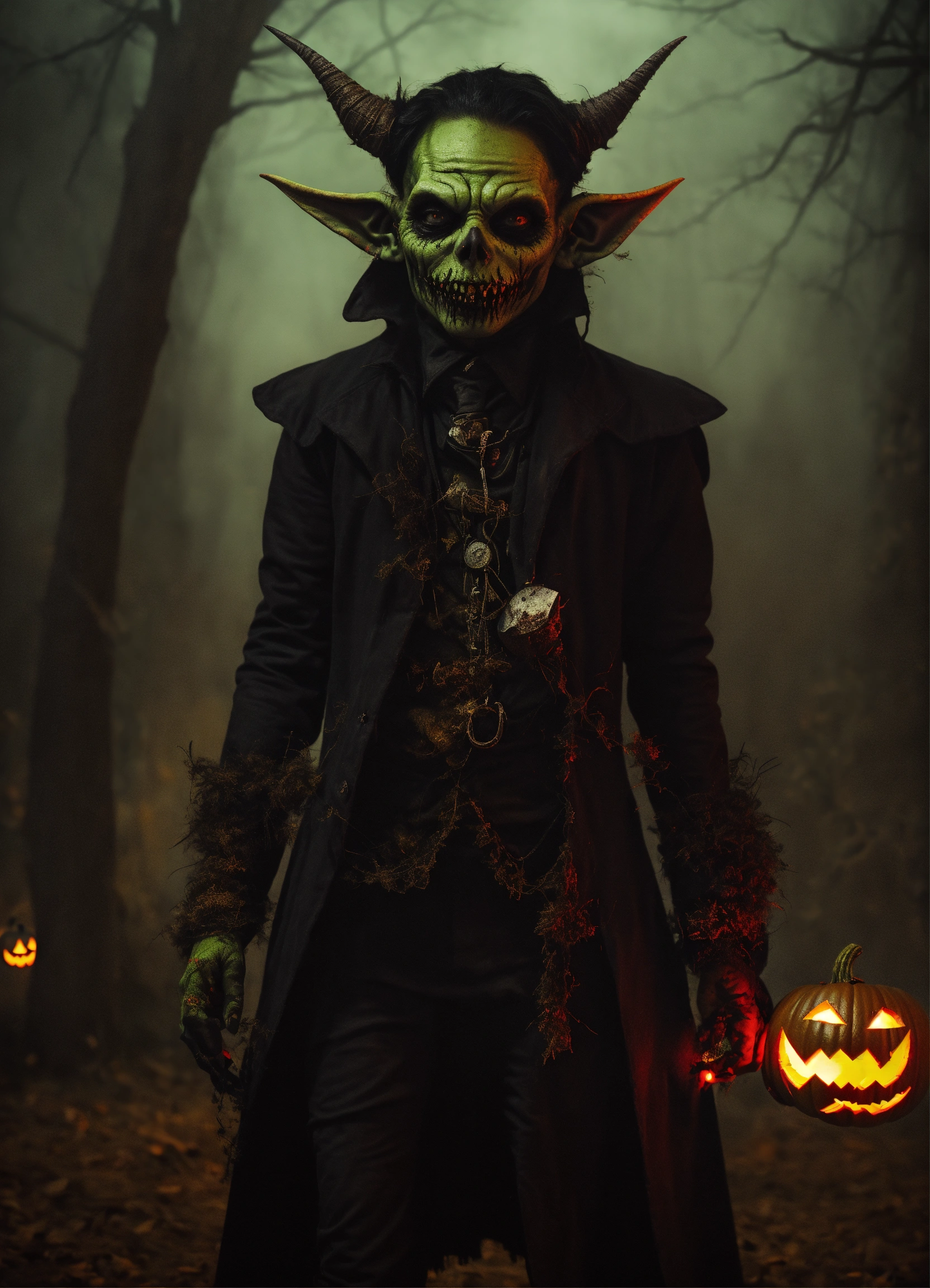 Lexica - Create me the most scary halloween goth goblin spooky picture