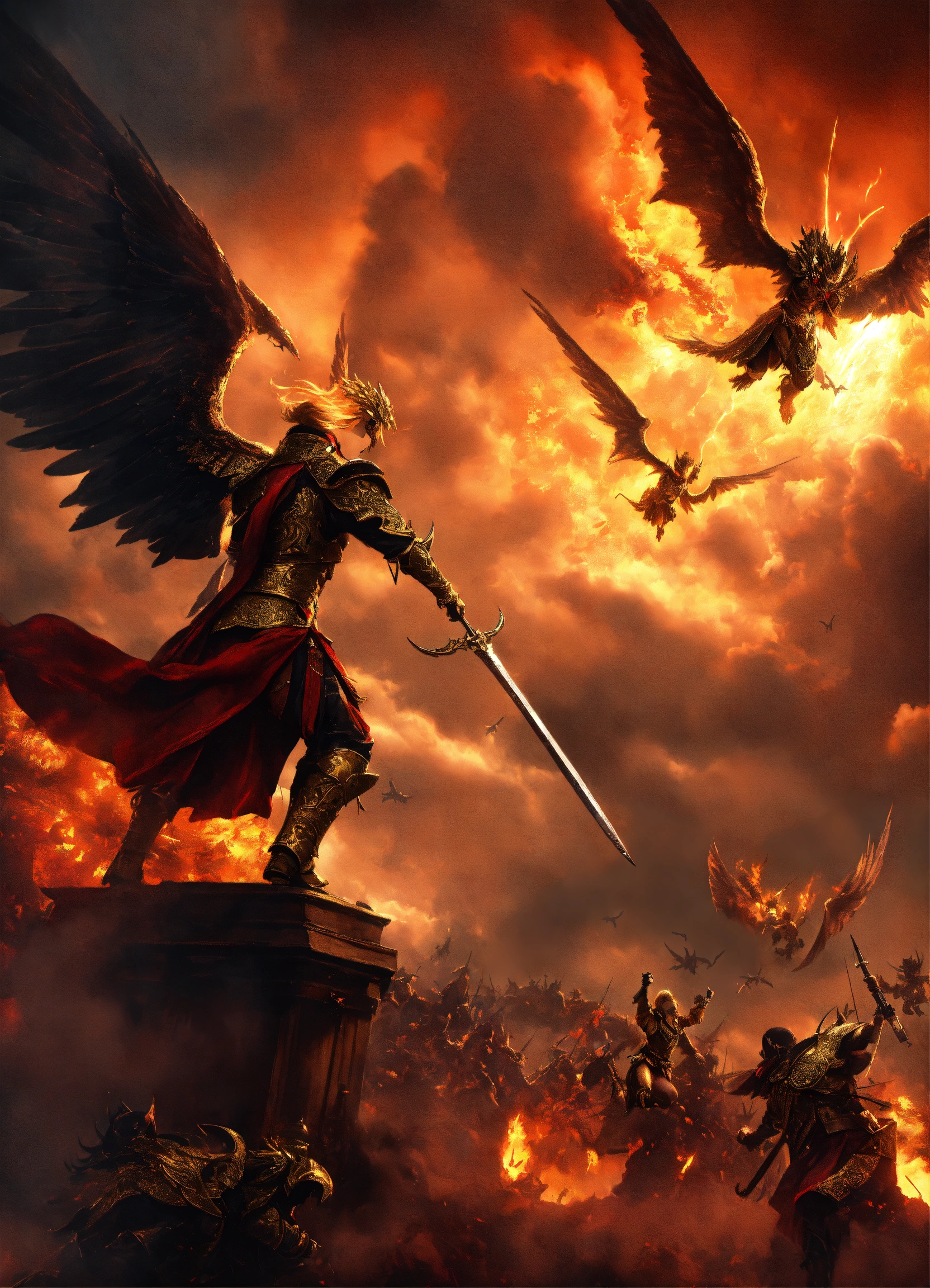 Lexica - Armies of angels and vampires fighting in the skytwo smoke ...