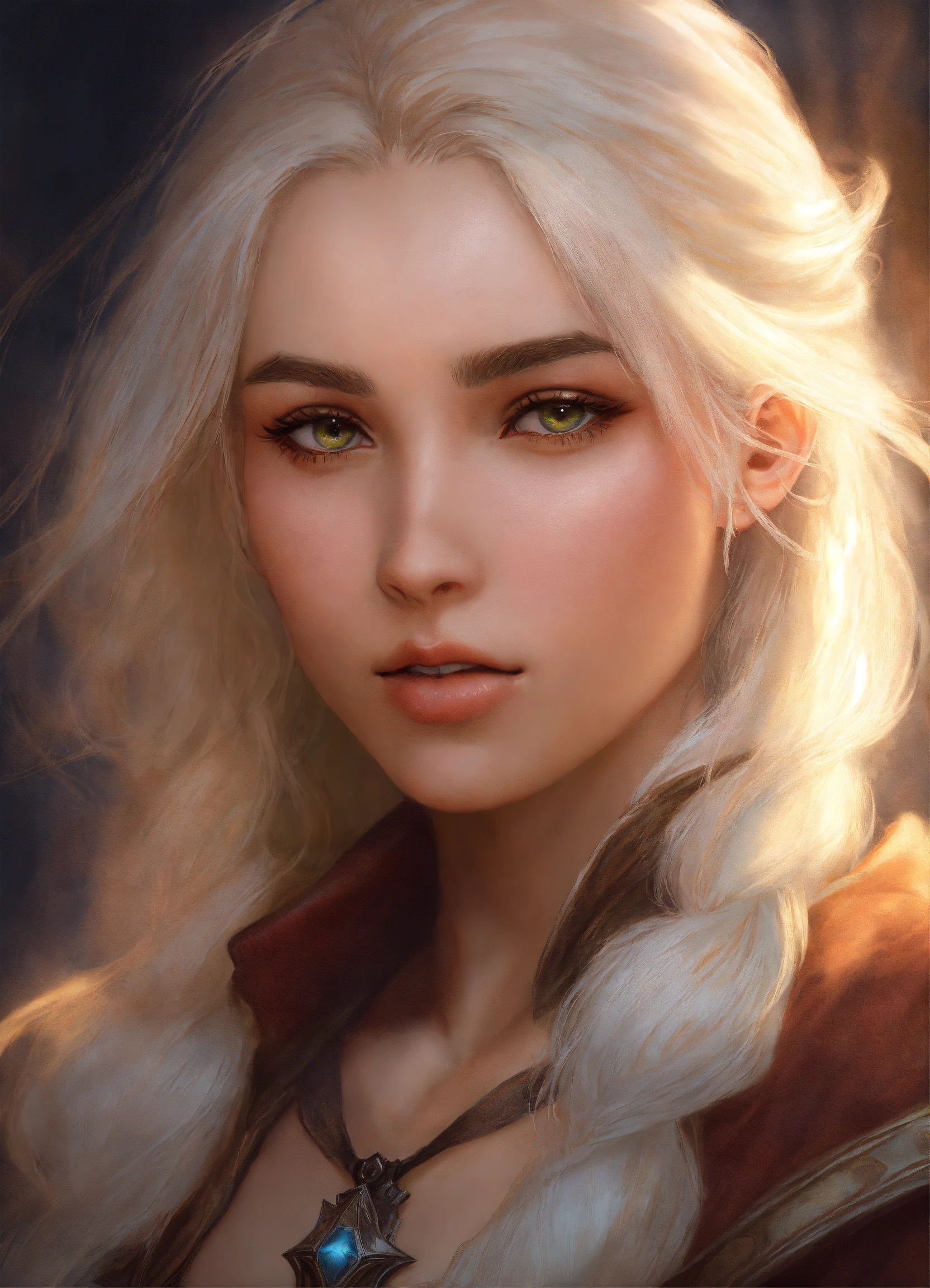 Lexica - Young innocent looking woman with platinum blonde hair mage ...